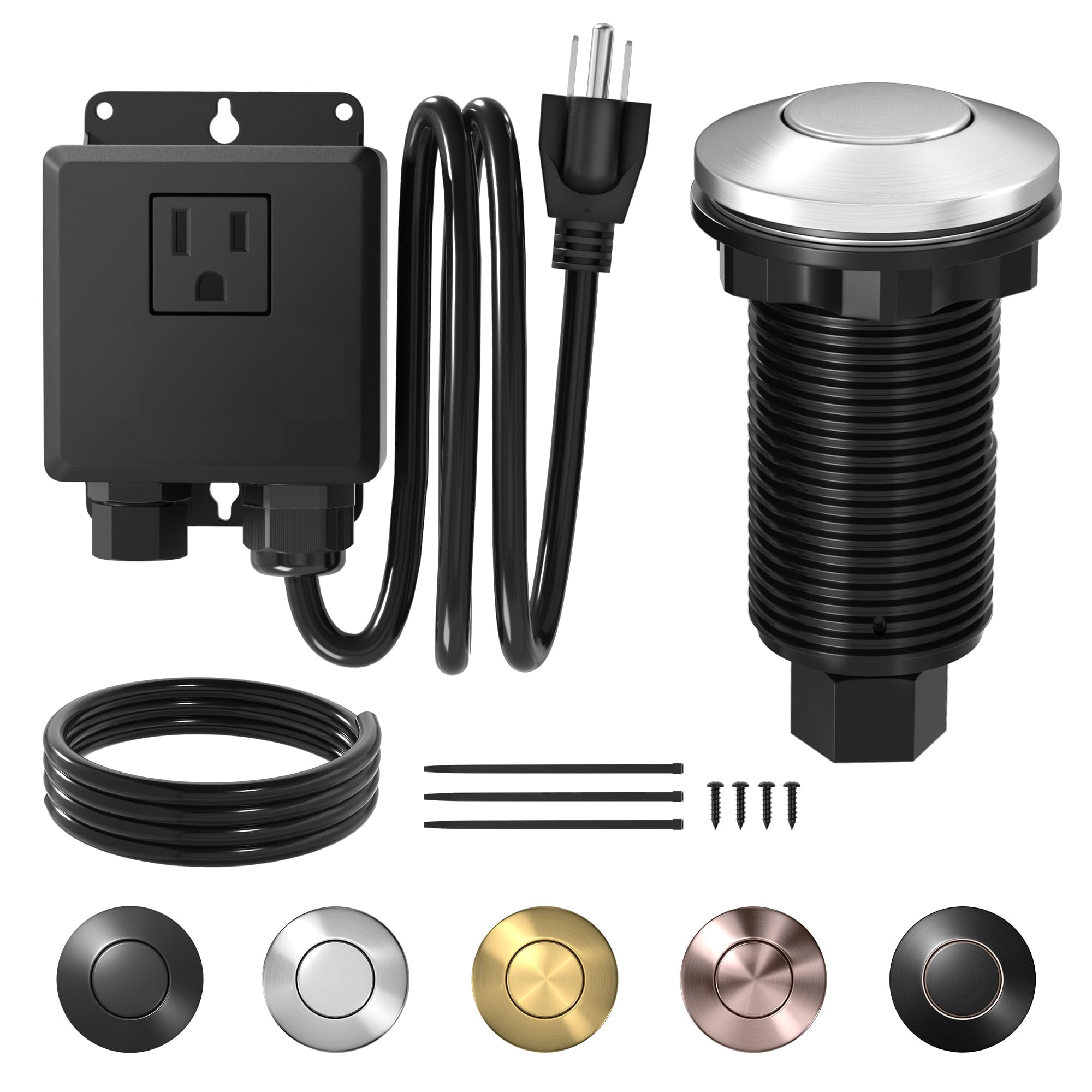 Joinfworld Garbage Disposal Button Kit, Garbage Disposal Air Switch Kit ...