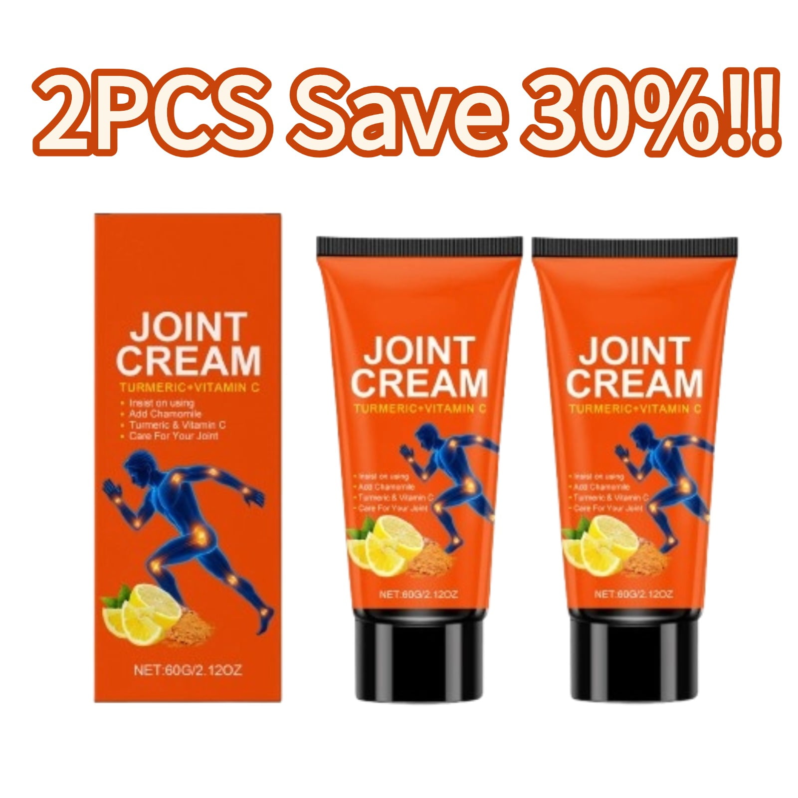 Joint Cream, Soothing Massage Cream with Turmeric & Vitamin C, for ...