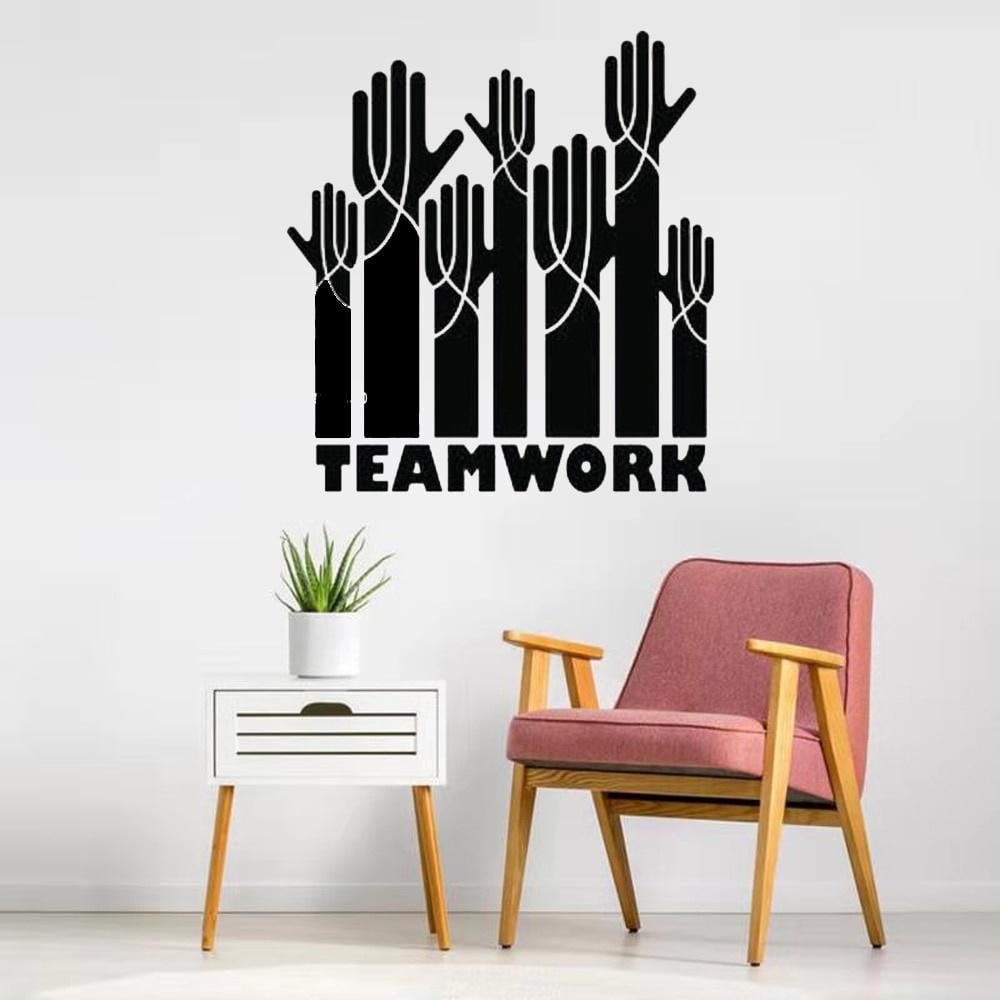 Joint Development Vinyl Wall Decal Motivation Teamwork Logo Hands Decor ...