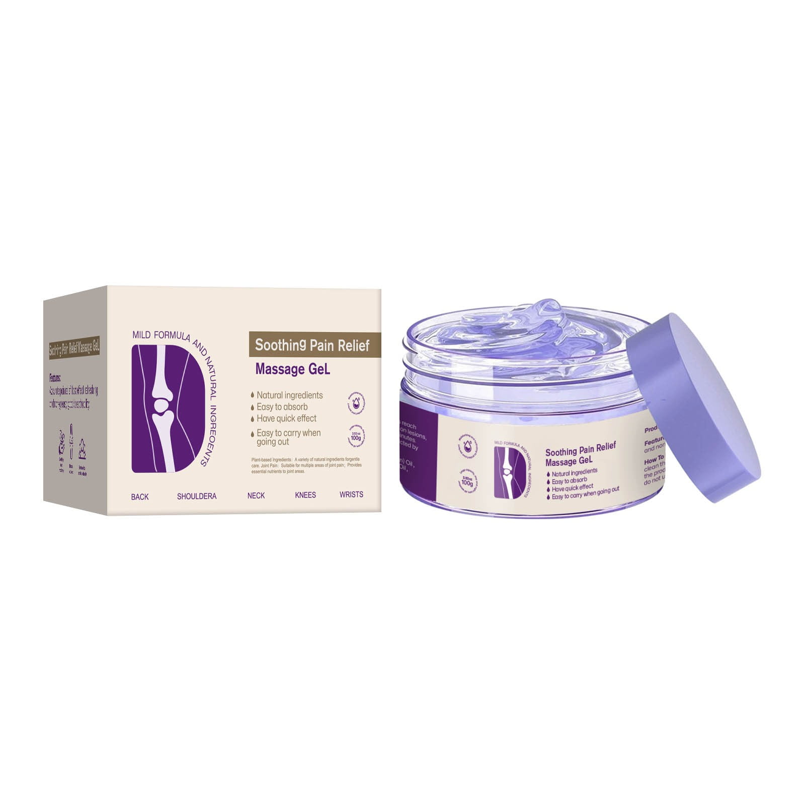 Joint Gel Cooling Purple Formula to Ease Hands Feet Knees and Lumbar ...