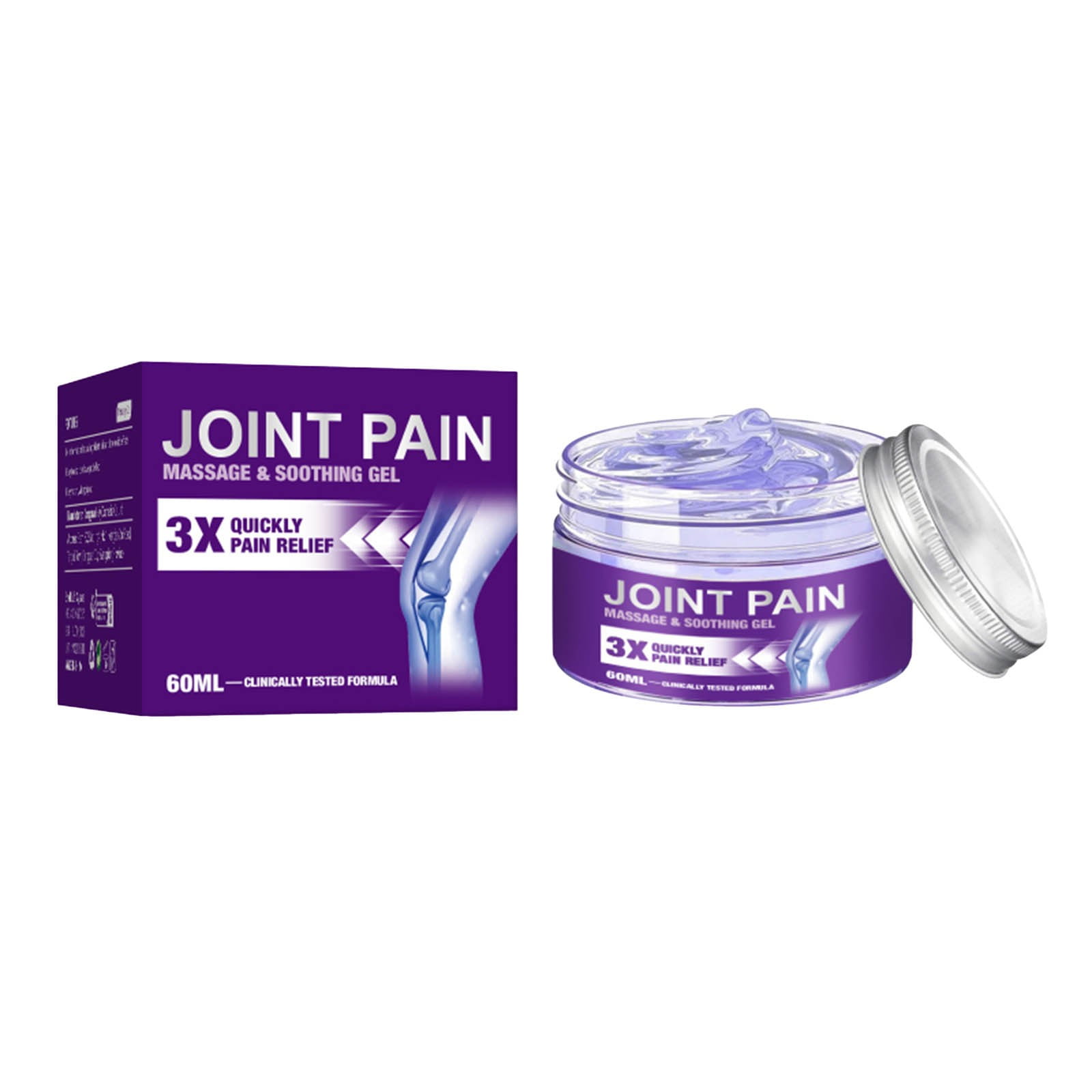 Joint Purple Gel, Massage Cream for Knees, Lumbar, Neck, Hands and Feet ...