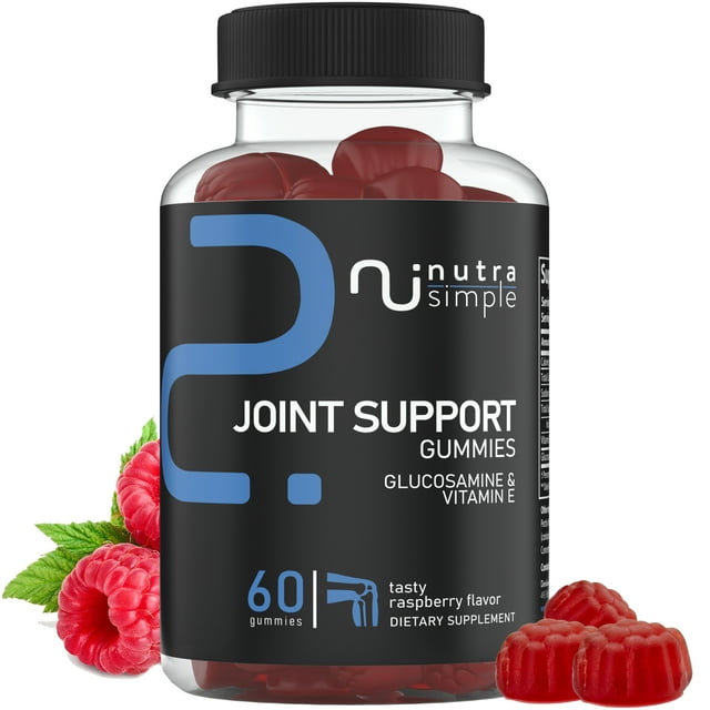 Joint Support Gummies Extra Strength Glucosamine & Vitamin E, Natural ...