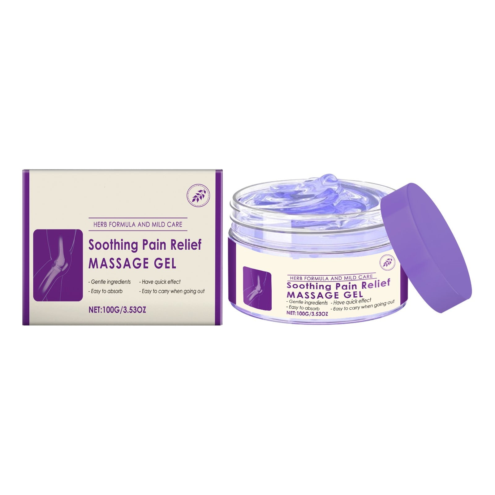 JointRelief Purple Gel, Purple Soothing Massage Cream,Soothes Knees ...