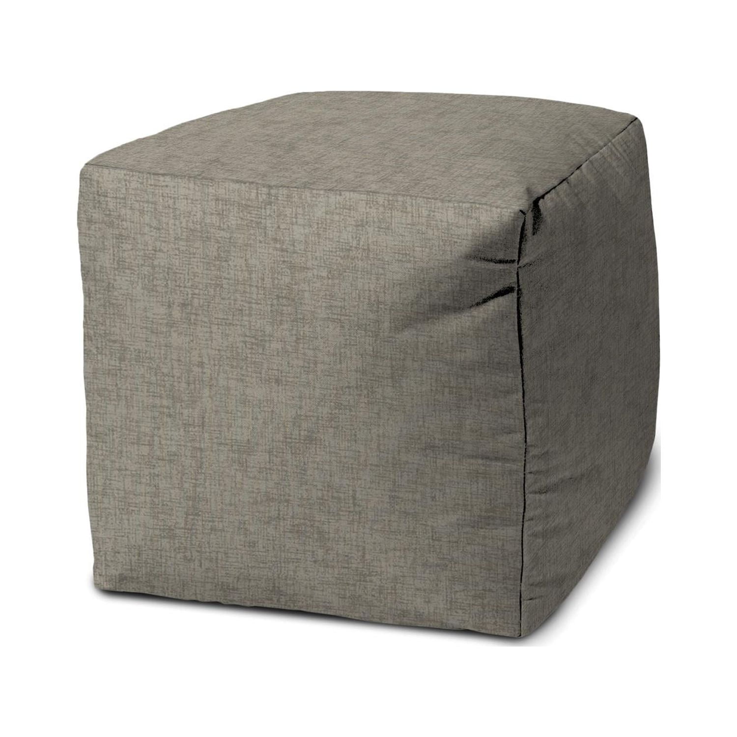 Joita Home Joita WEAVE Polyester Cube Pouf Cover with Polystyrene Bead ...