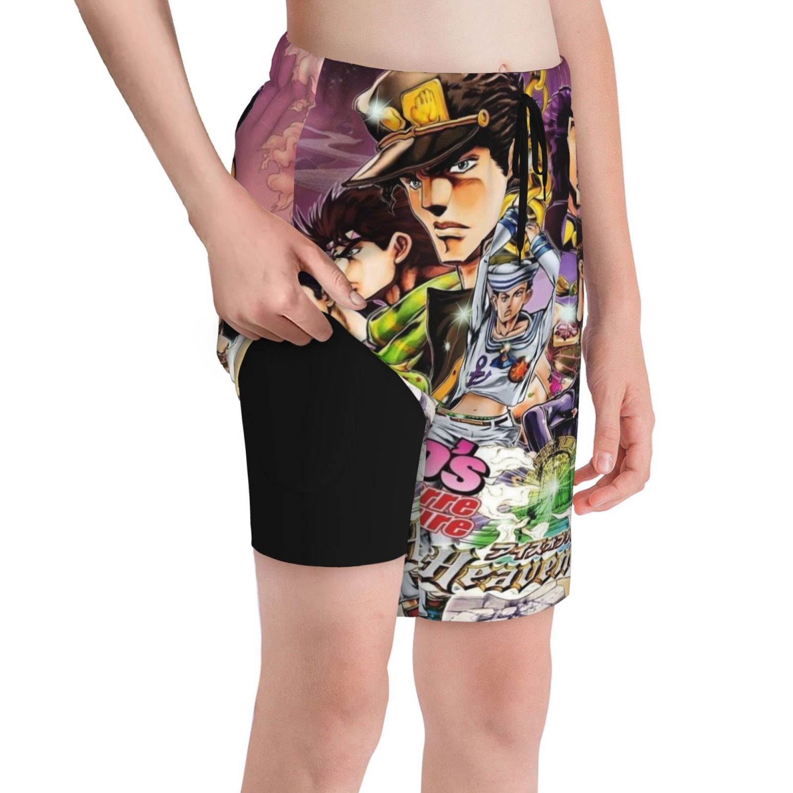 Jojo'S Bizarre Adventure Boys Swim Trunks Compression Liner Bathing ...