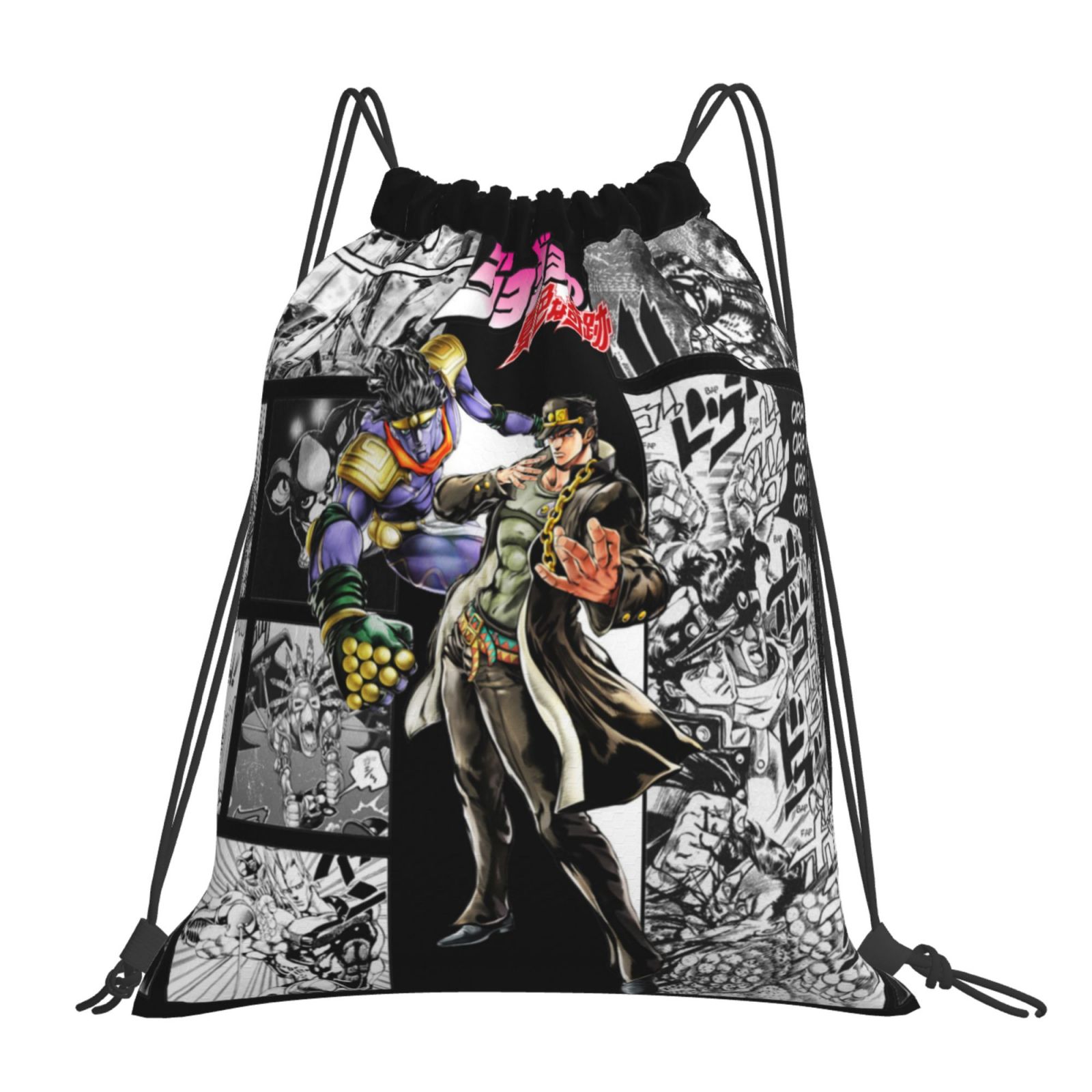 Jojo'S Bizarre Adventure Drawstring Backpack Sport Gym Bag For Yoga ...