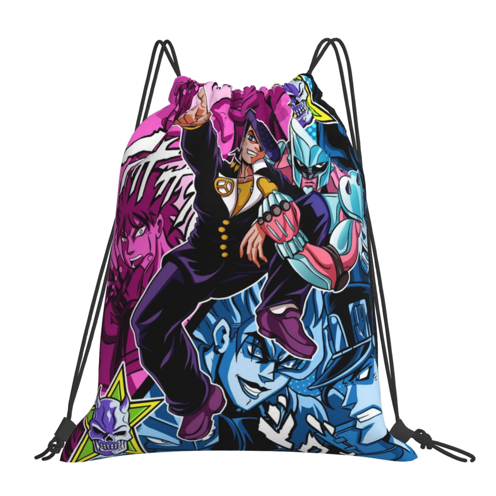 Jojo'S Bizarre Adventure Drawstring Backpack Sport Gym Bag For Yoga ...