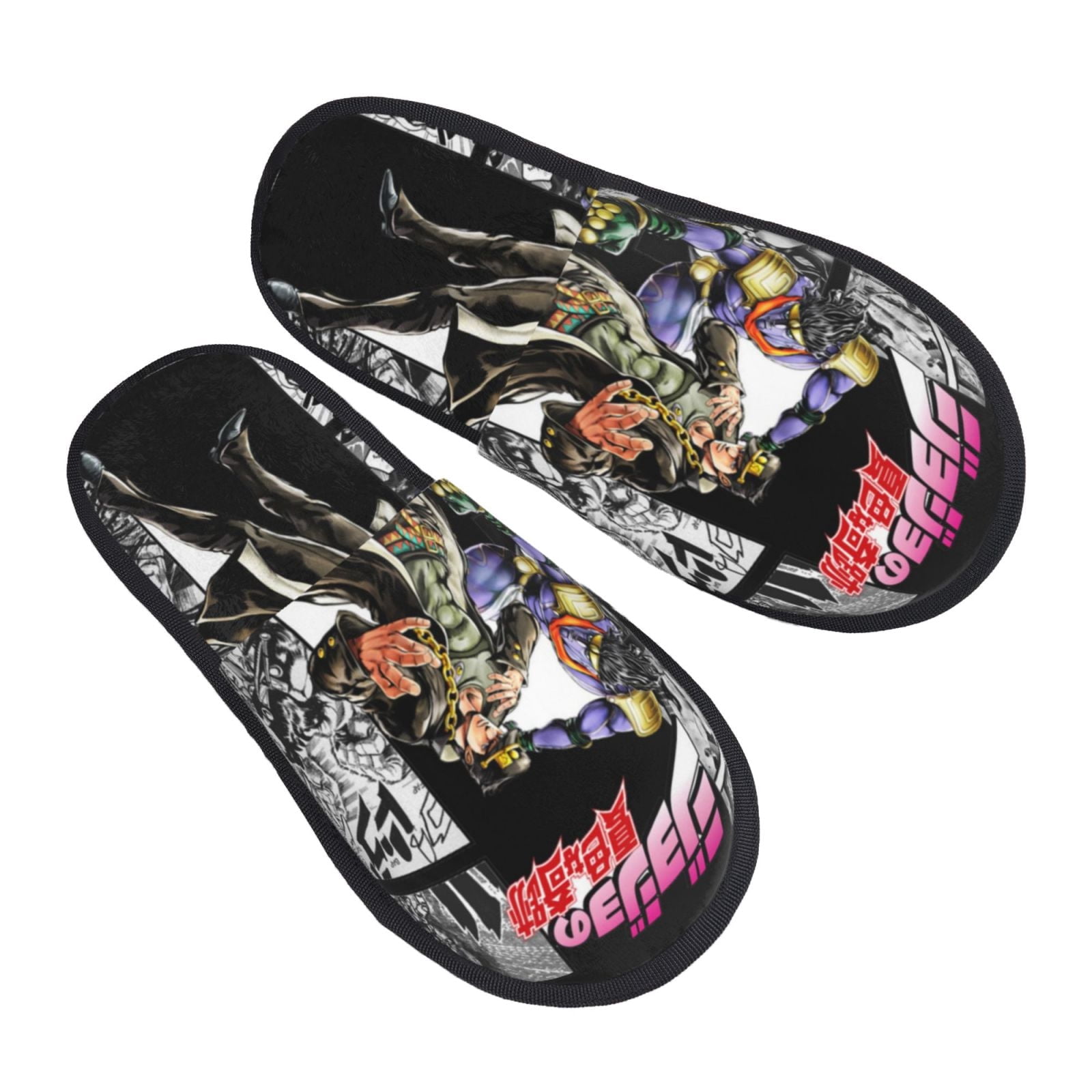 Jojo'S Bizarre Adventure Furry Slippers For Men Women Fuzzy House ...