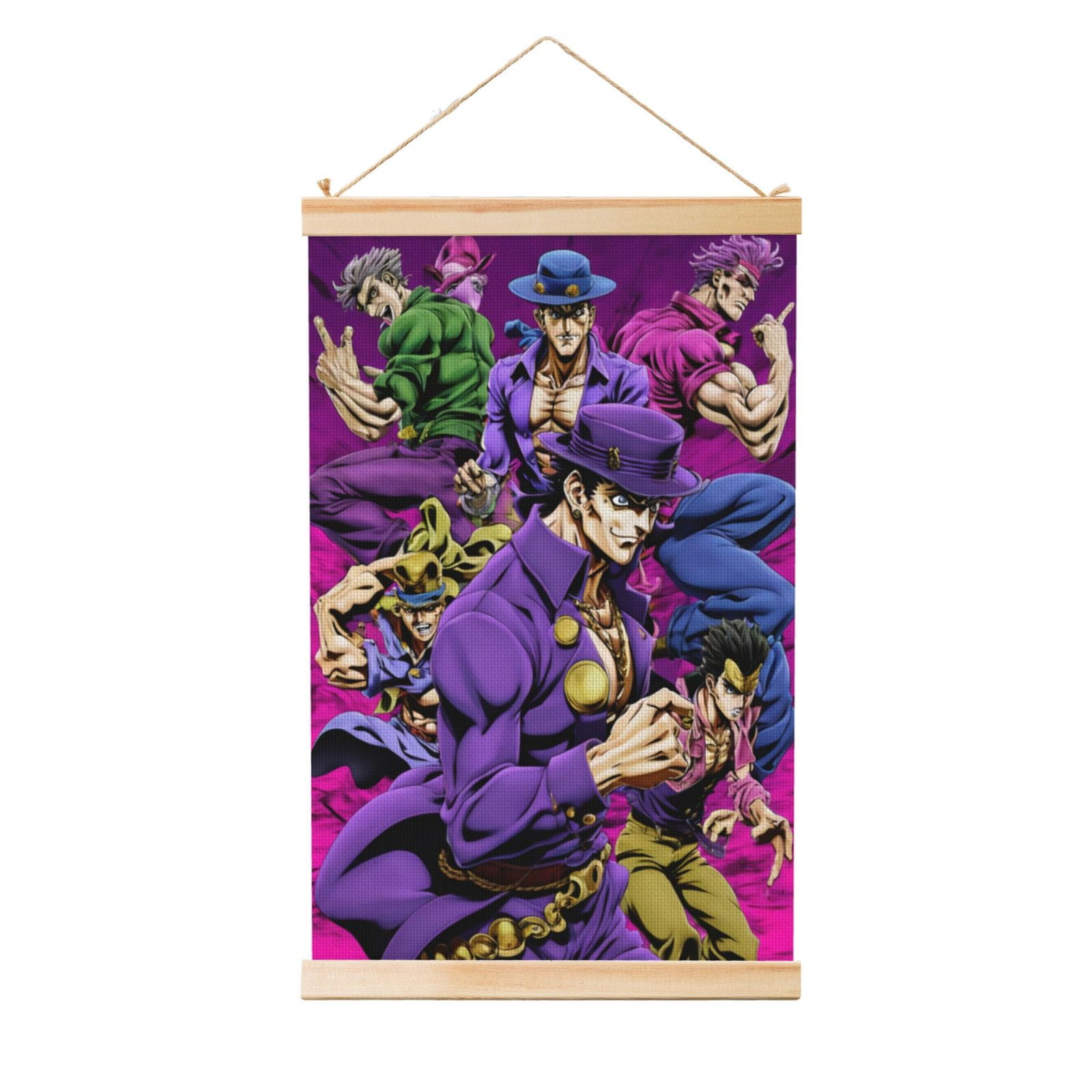 Jojo'S Bizarre Adventure Poster Aesthetic Canvas Wooden Shaft Wall Art ...