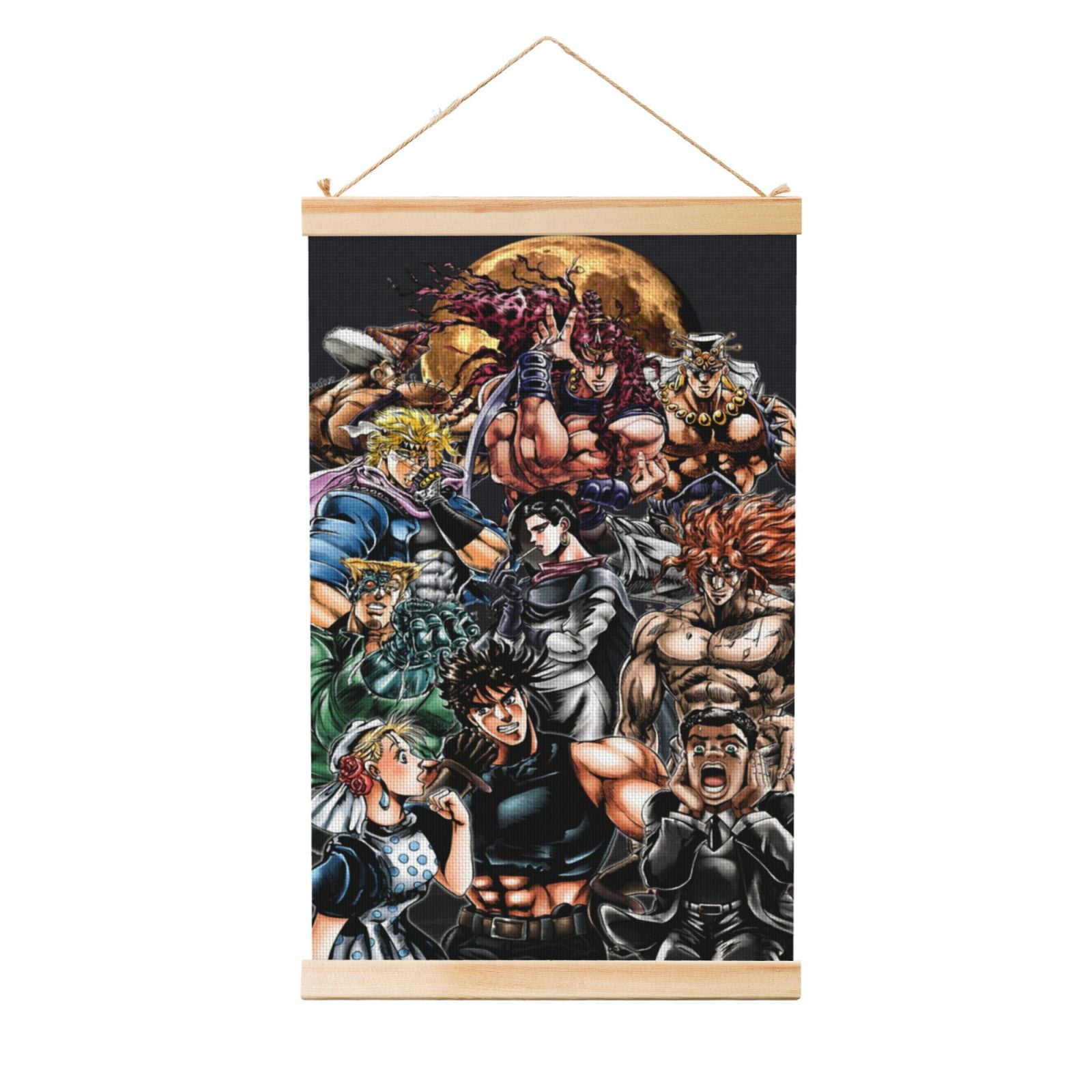 Jojo'S Bizarre Adventure Poster Aesthetic Canvas Wooden Shaft Wall Art ...