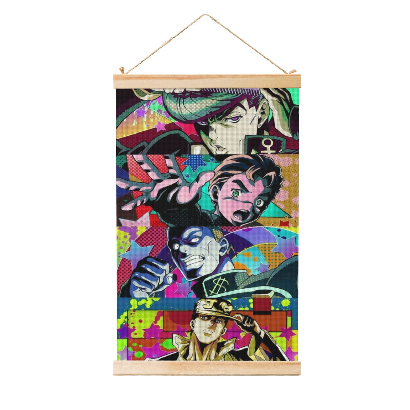 Jojo'S Bizarre Adventure Poster Aesthetic Canvas Wooden Shaft Wall Art ...