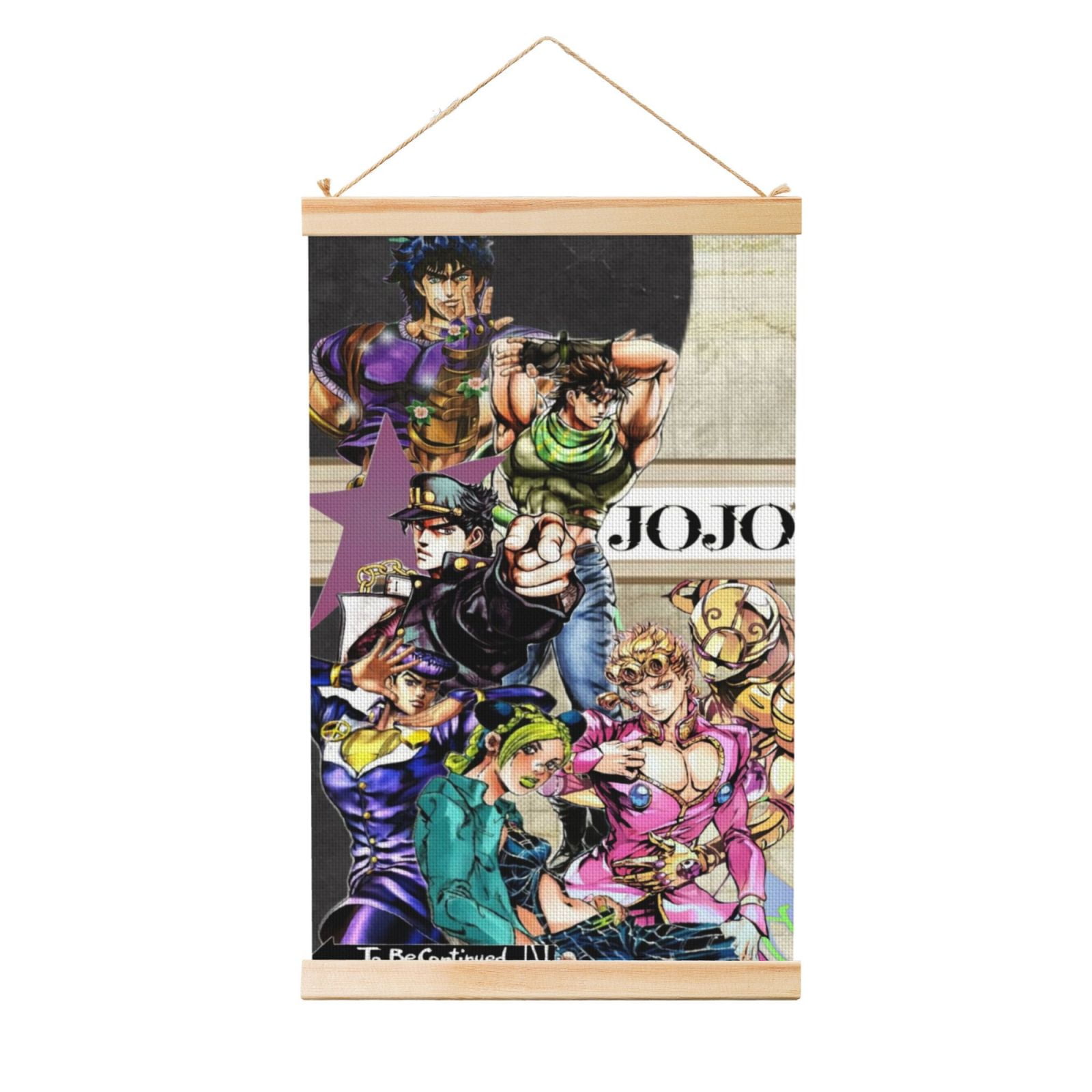 Jojo'S Bizarre Adventure Poster Aesthetic Canvas Wooden Shaft Wall Art ...