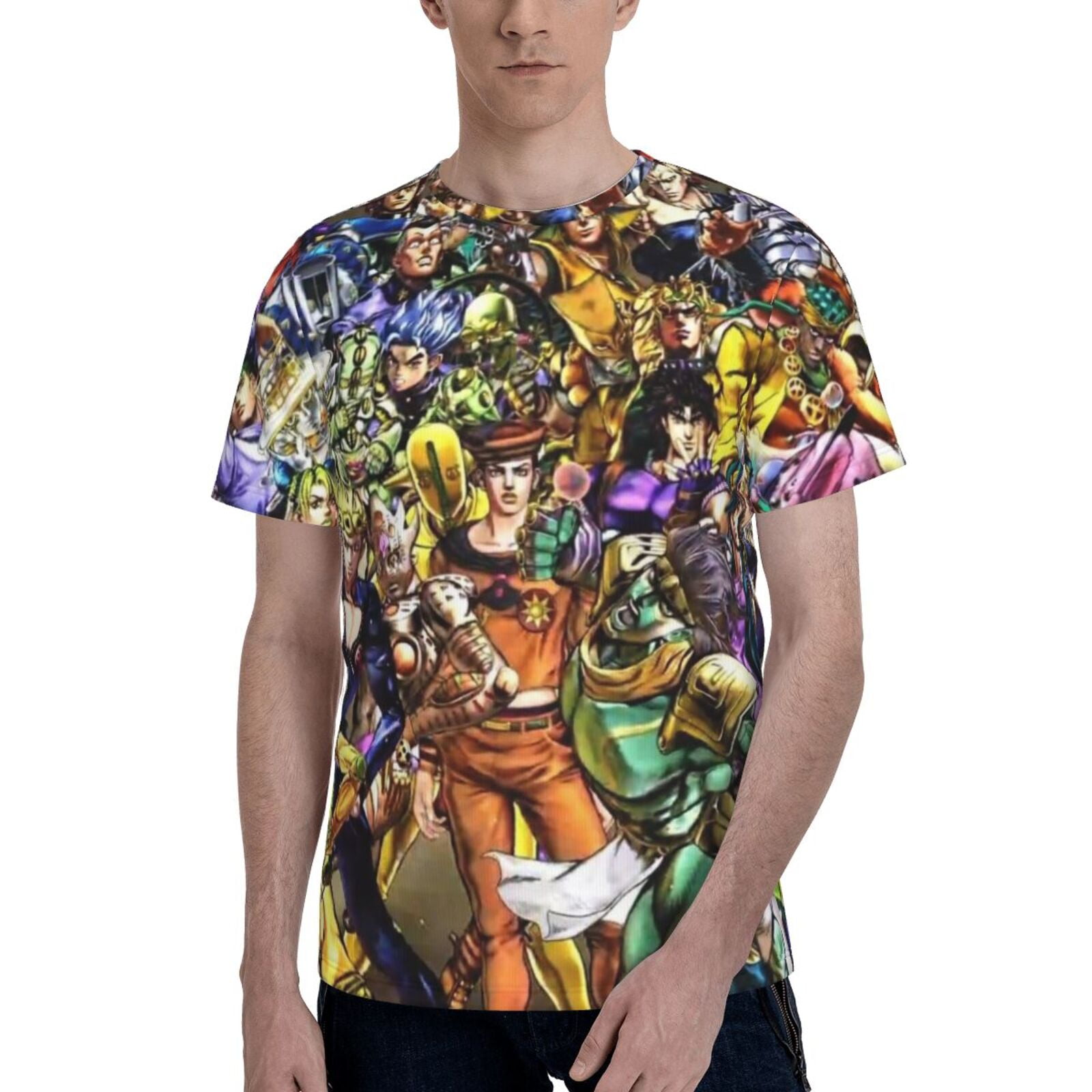 Jojo'S Bizarre Adventure T-Shirts 3d Printed Short Sleeve Tee Shirt For Men - Walmart.com