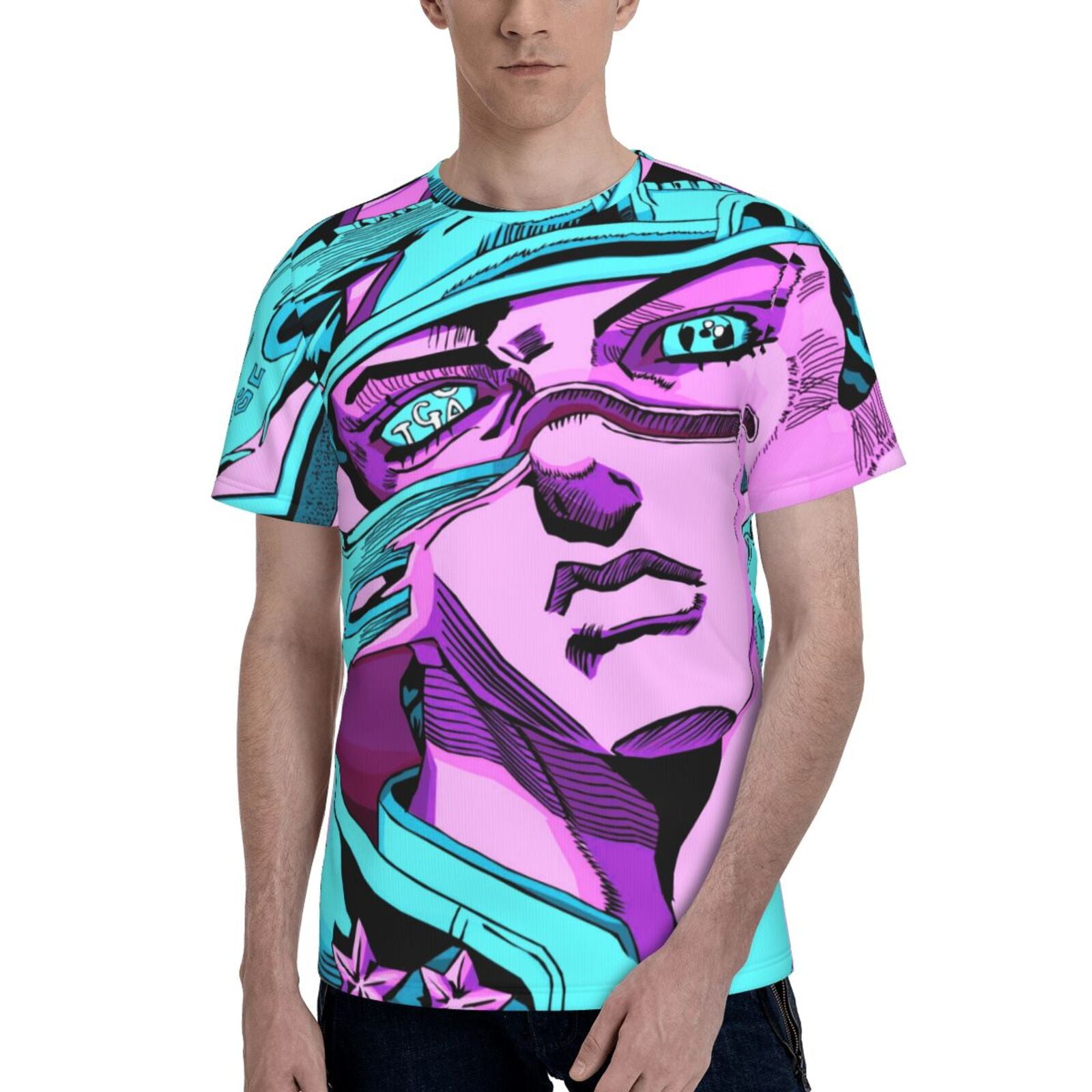 Jojo'S Bizarre Adventure T-Shirts 3d Printed Short Sleeve Tee Shirt For Men - Walmart.com