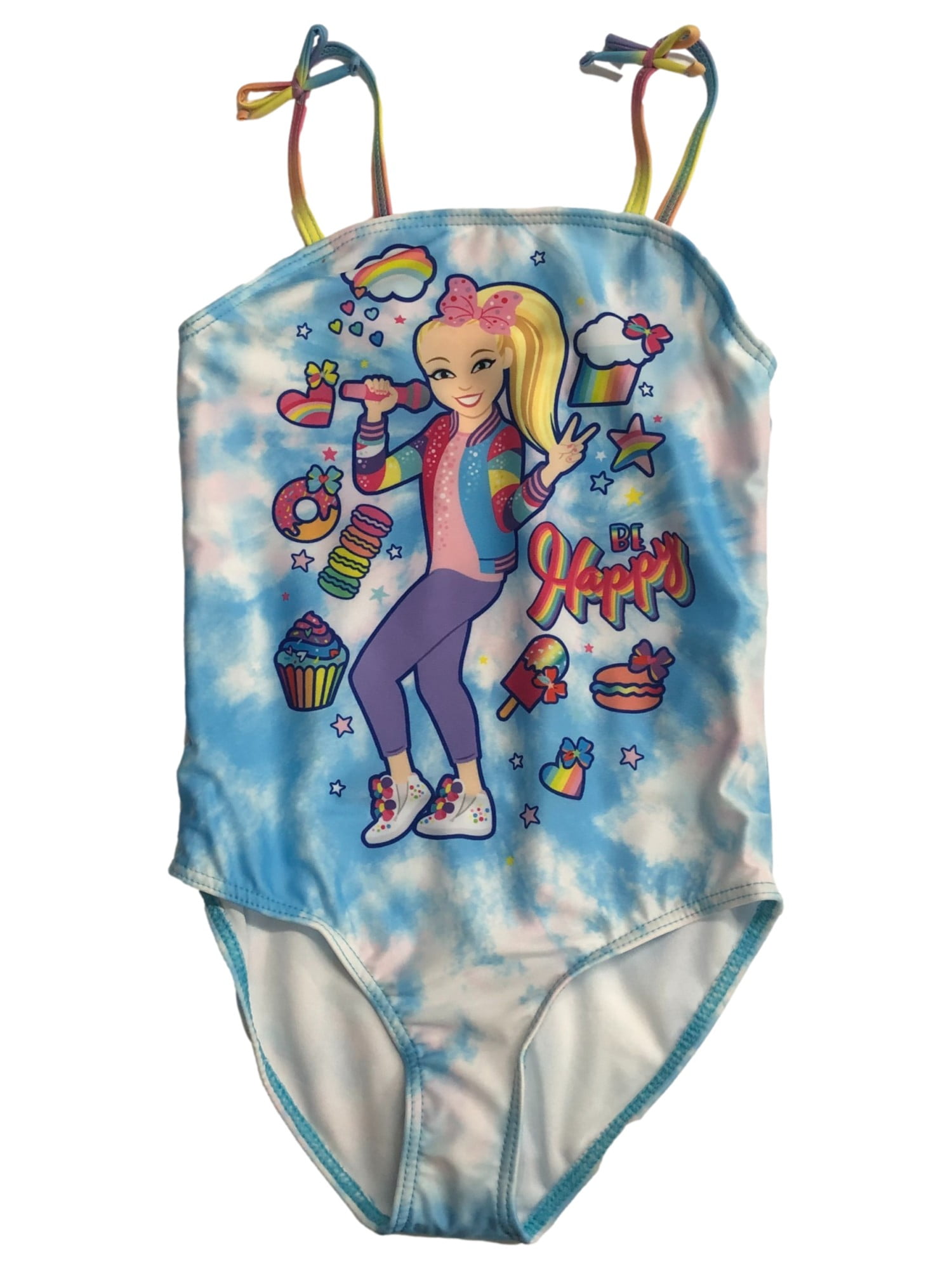 Jojo Siwa Girls Blue 1pc Be Happy Swimming Bathing Suit 6X - Walmart.com