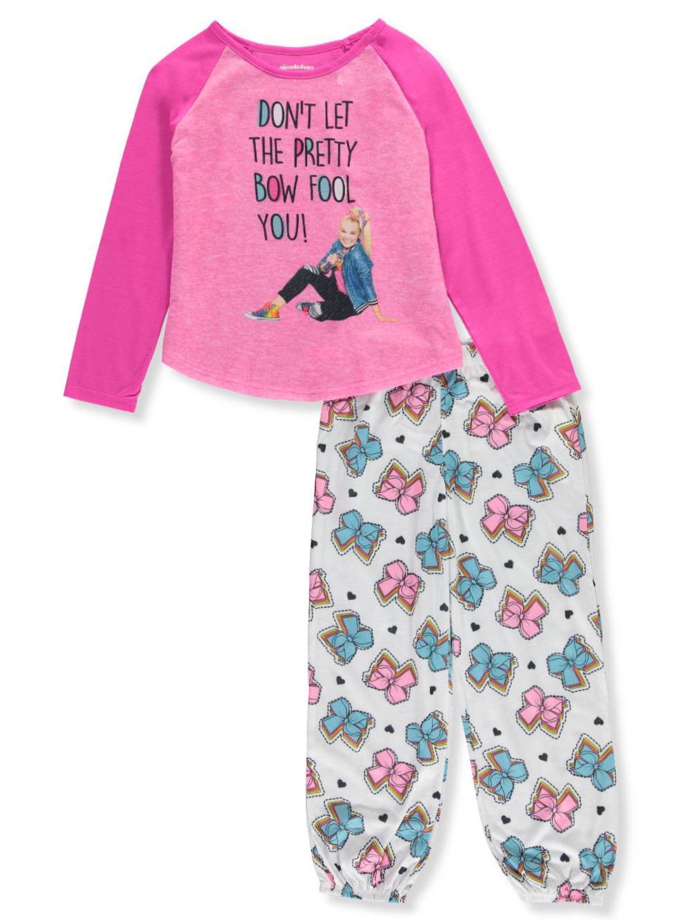 Jojo Siwa Girls' Pretty Bow 2-Piece Pajamas (Big Girls) - Walmart.com