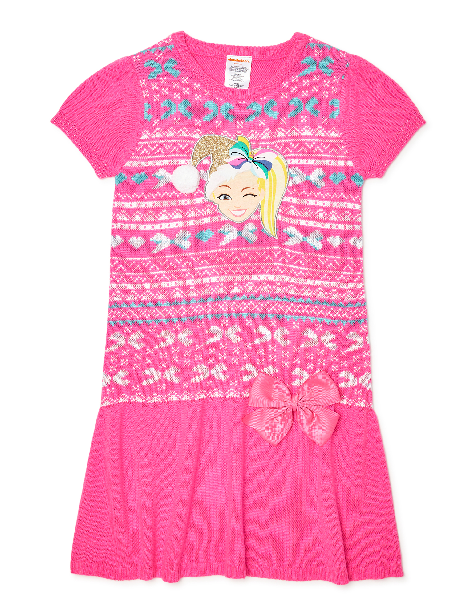 Jojo Siwa Girls Sweater Knit Dress, Sizes 4-16 - Walmart.com
