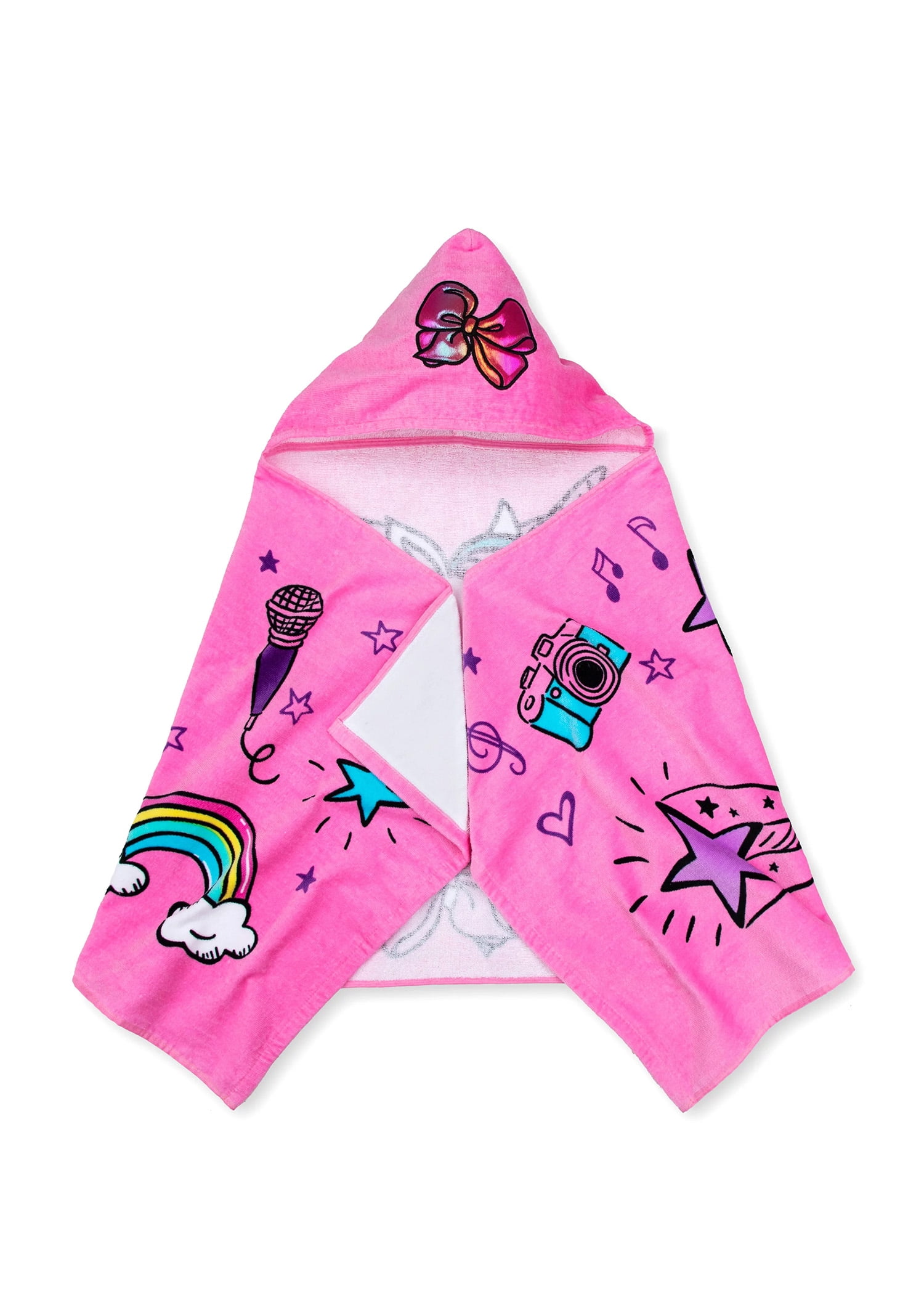 Jojo Siwa Kids Bath and Beach Hooded Towel Wrap, 51 x 22, 100% Cotton ...