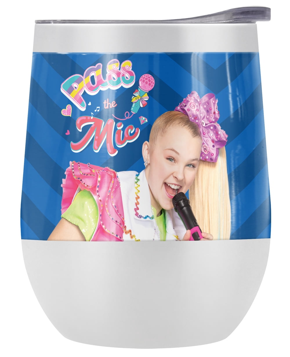 Jojo Siwa Official Pass The Mic 12 oz Stemless Tumbler, Stainless Steel ...
