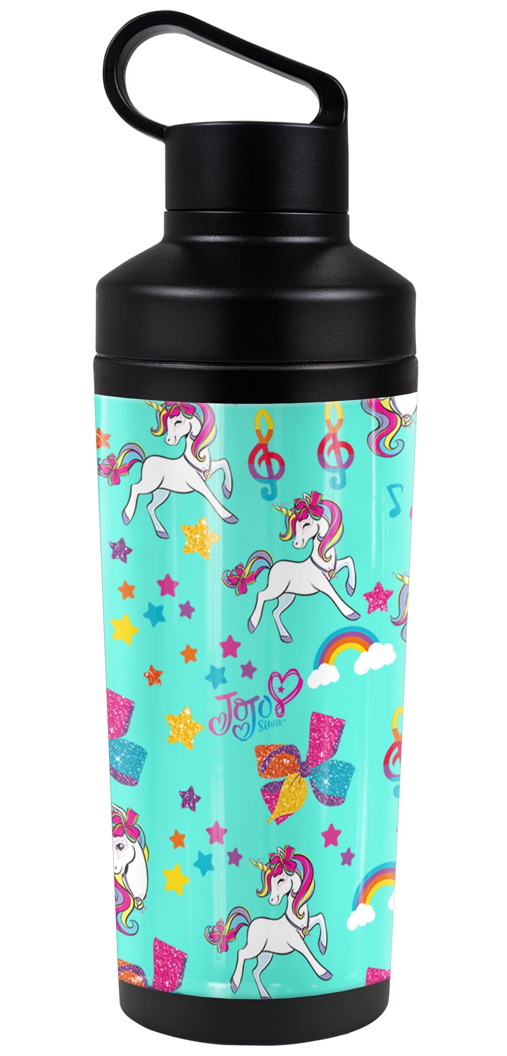 Jojo Siwa Official Unicorn Pattern 18 oz Insulated Water Bottle, Leak ...