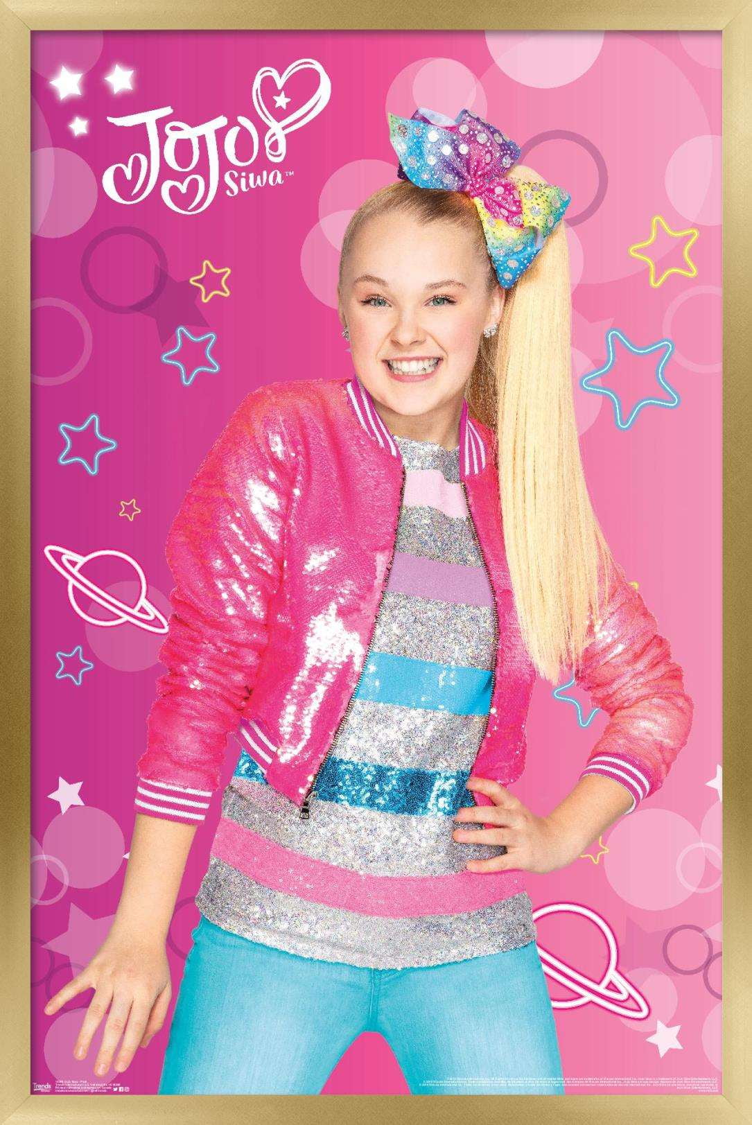 Jojo Siwa - Pink Wall Poster, 22.375" x 34", Framed - Walmart.com