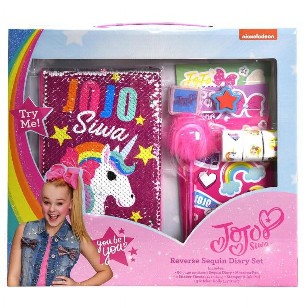 Jojo Siwa Kids' Reversible Sequin Diary Set - Creativity Crafts ...