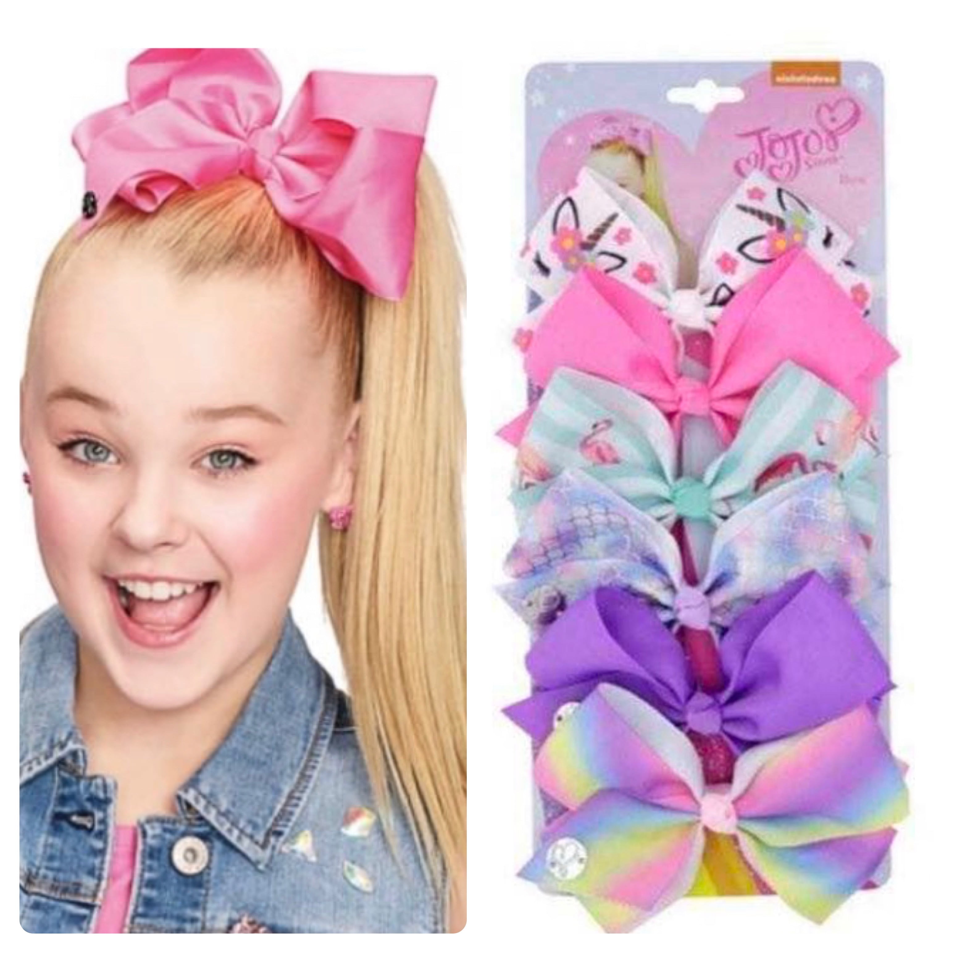 Jojo Siwa Signature 6-Piece Hair Bows Set, Colorful and Stylish ...