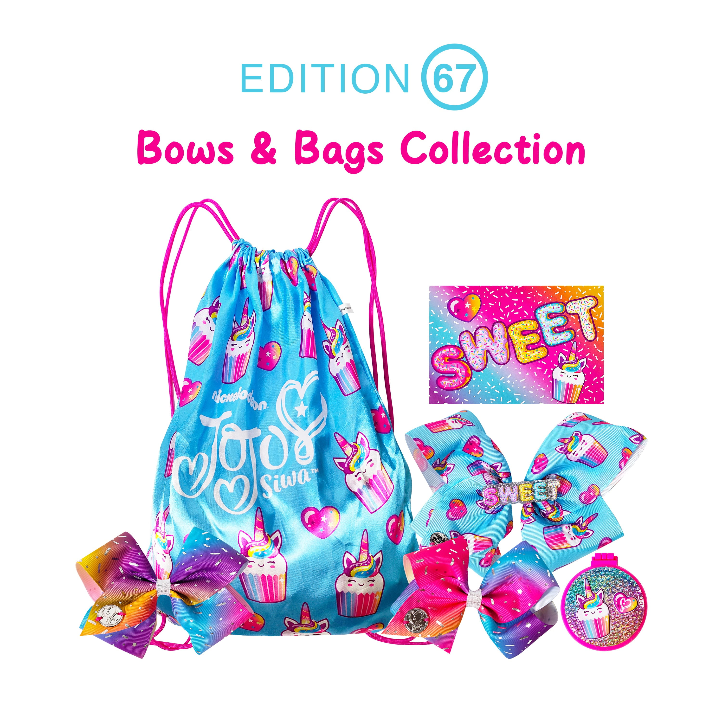 JOJO SIWA Large Hair Bows & Bag Set - Sweet Collection #67, Limited ...