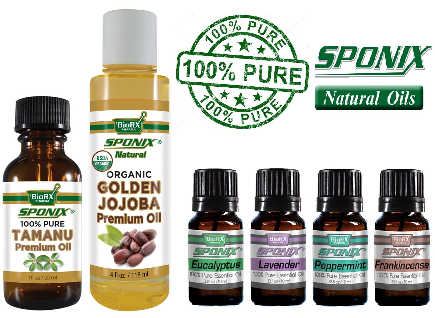 Jojoba Carrier Oil 4 Oz (120 mL), Tamanu Oil 1 Oz (30 mL) Eucalyptus ...