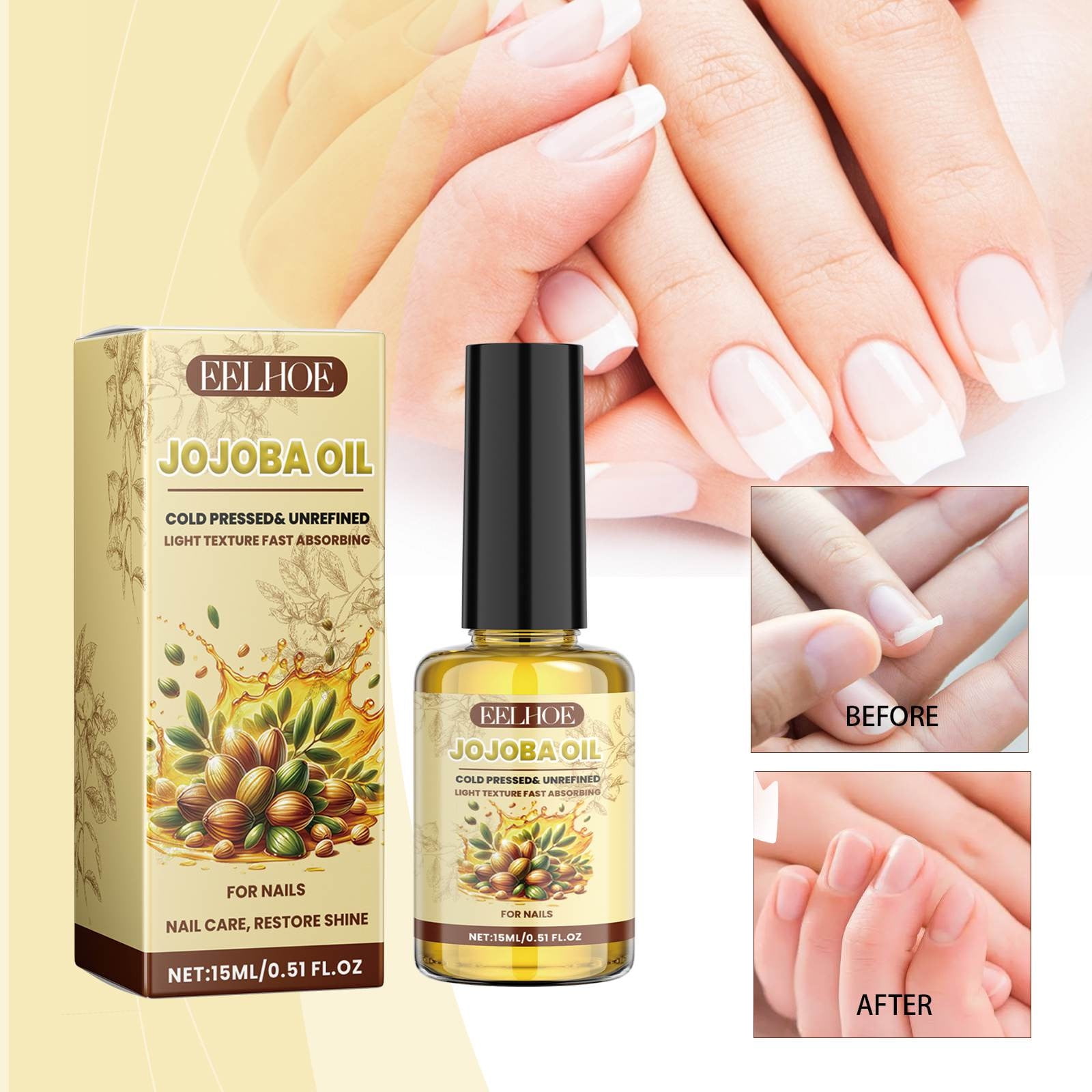 Jojoba Oil For Nail Repair, Nail Strengthener and Growth, Cuticles ...