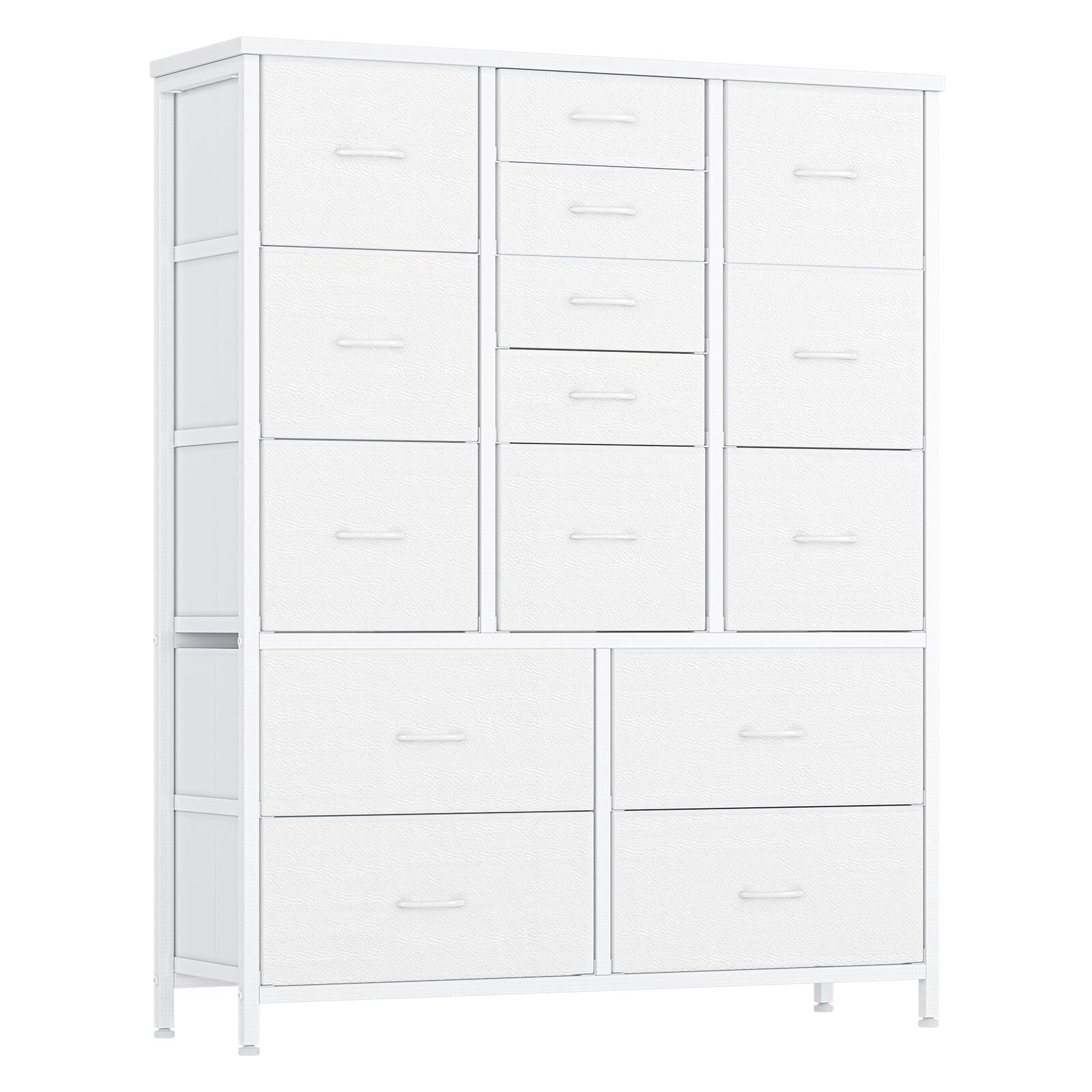 Jojoka 15-Drawers Dresser for Bedroom Chest of Drawers, Metal Frame ...