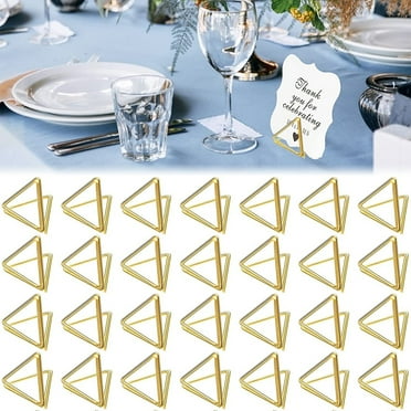 100 Pcs Premium Mini Table Number Holders and Place Cards with Gold ...