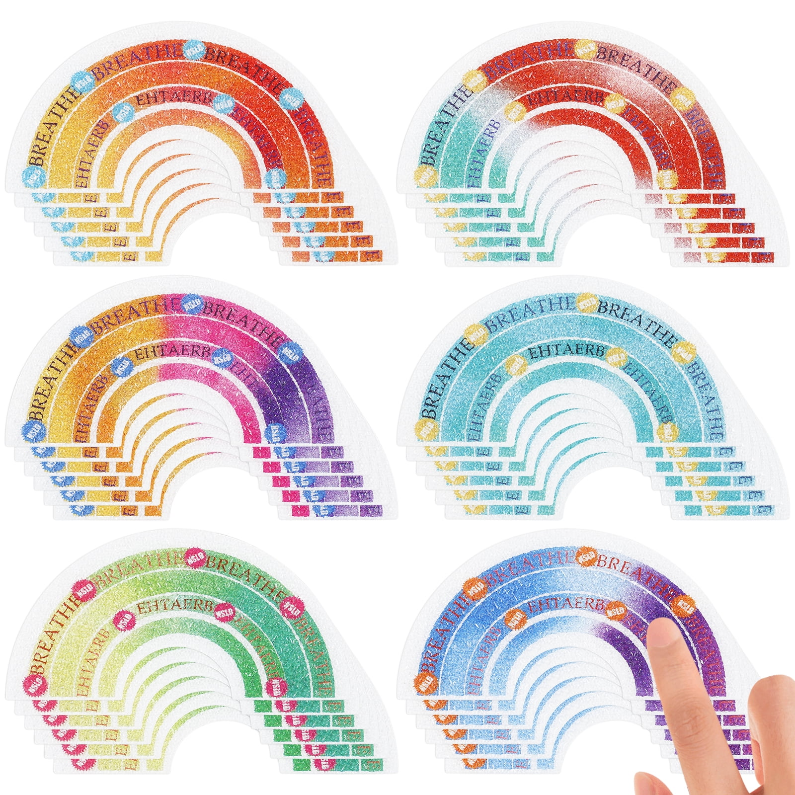 Jokapy 36 Pieces Mood Calm Stickers Colorful Textured Anxiety Sensory ...