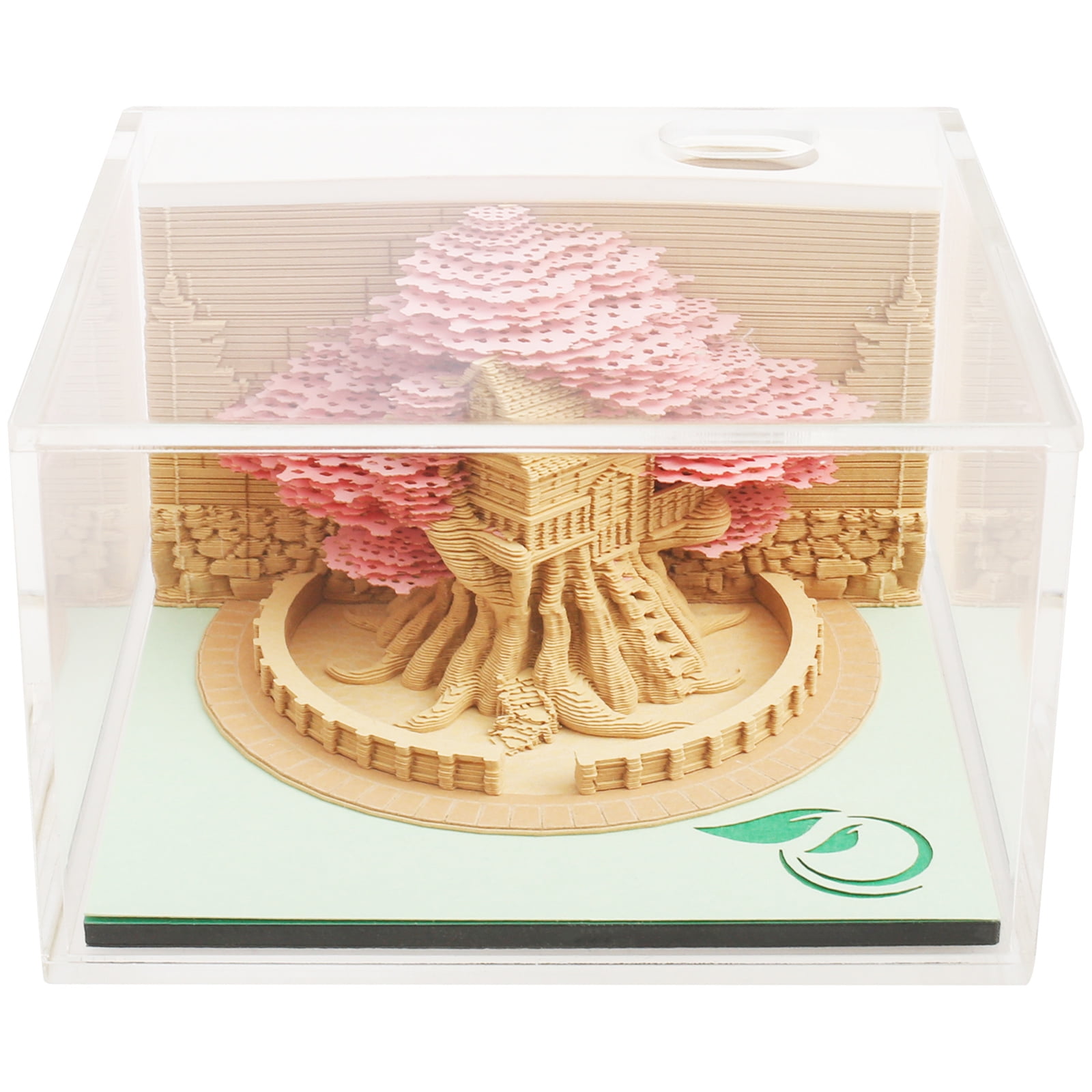 Jokapy 3D Memo Pad Art Sticky Note Pads, 2025 Pink Treehouse Desktop ...