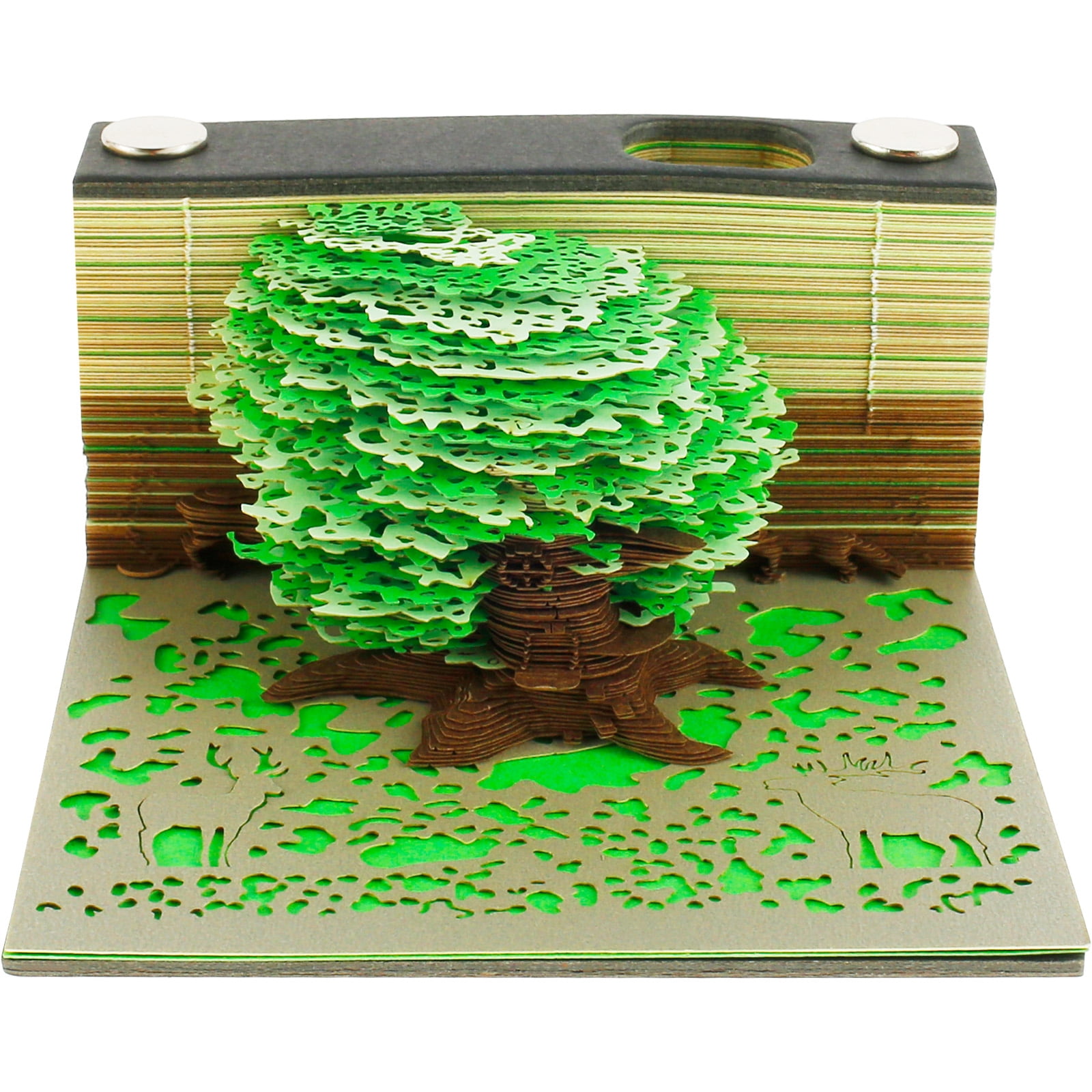 Jokapy 3D Memo Pad Tree Desk Calendar Time Piece Calendar Sticky DIY ...