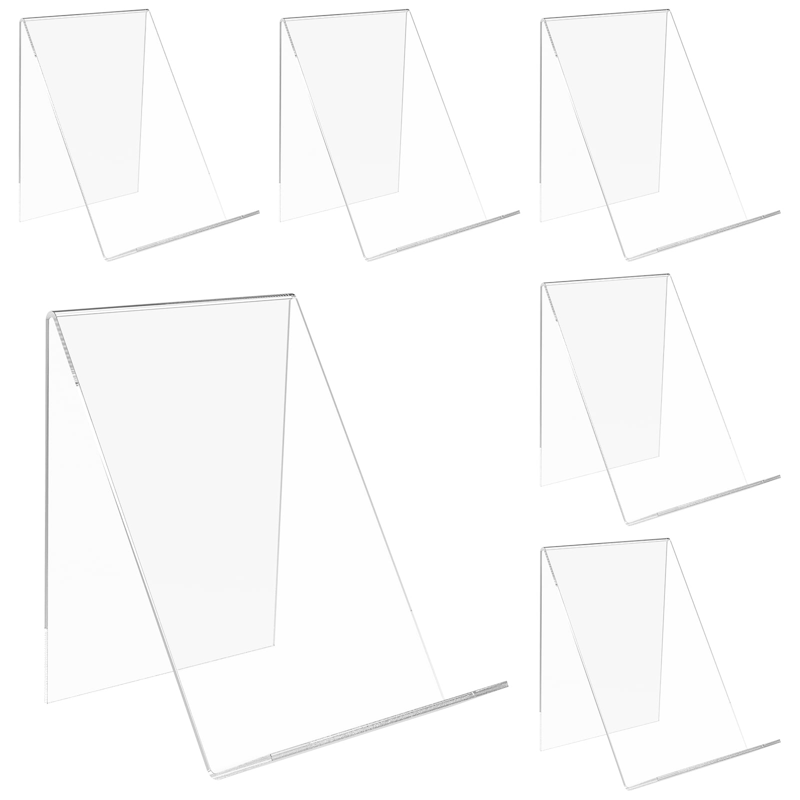 Jokapy 6 Pack Acrylic Book Stand, Clear Acrylic Display Easel, Tablet ...