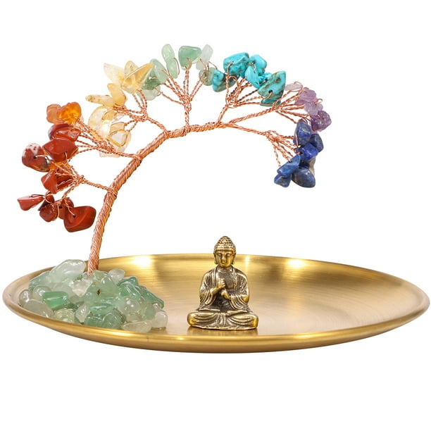 Jokapy 7 Chakra Crystal Tree and Buddha Statue Set, Yoga Meditation ...