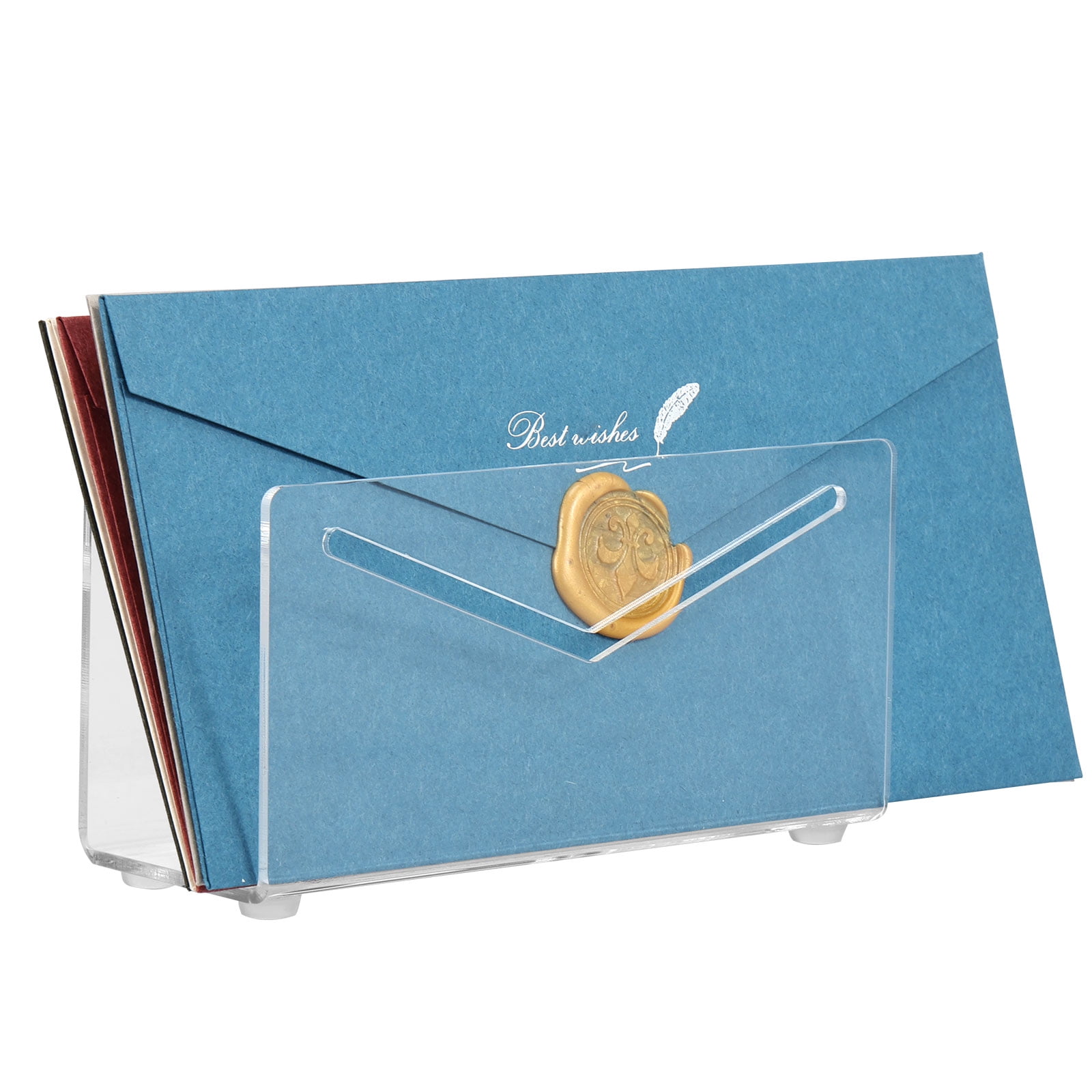 Jokapy Acrylic Mail Holder, Letter Organizer, Vertical Envelope Mail ...