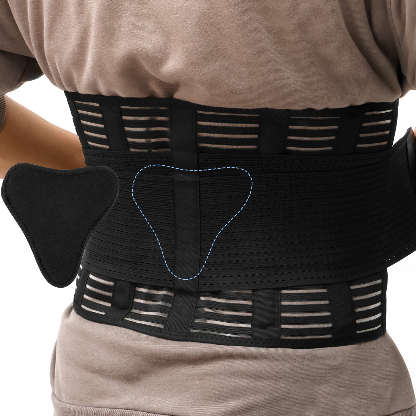 Jokapy Adjustable Back Brace for Lower Back Pain, with Lumbar Support ...