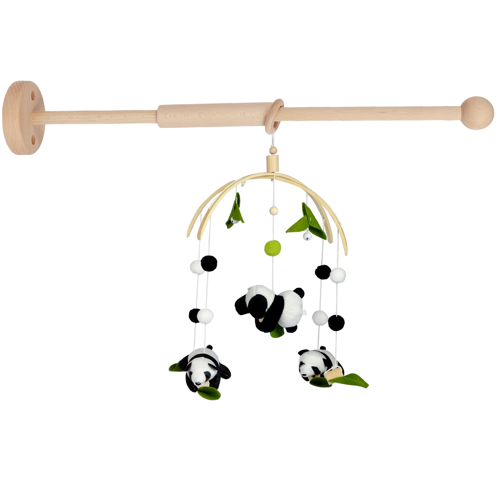 Jokapy Baby Crib Mobile Arm, Wooden Crib Mobile Holder, Wall Mounted ...