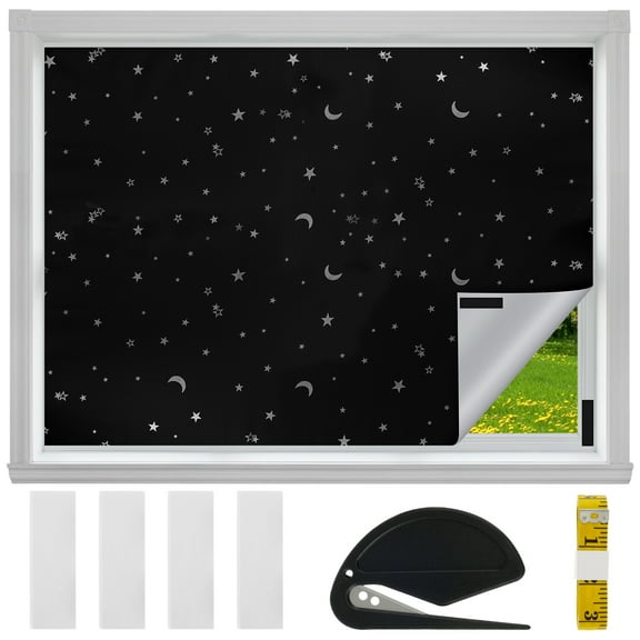 100% Blackout Curtains for Bedroom, Portable DIY Window Blinds, No ...