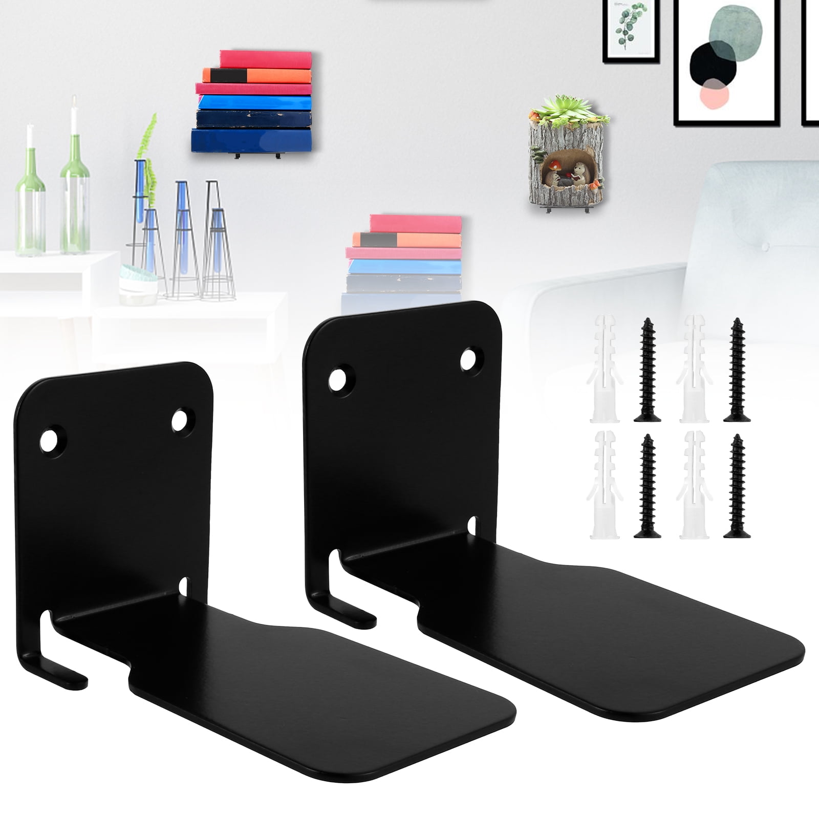 Jokapy Floating Shelves for Books, 2.7" Wall Munted Bookshelf, Book ...