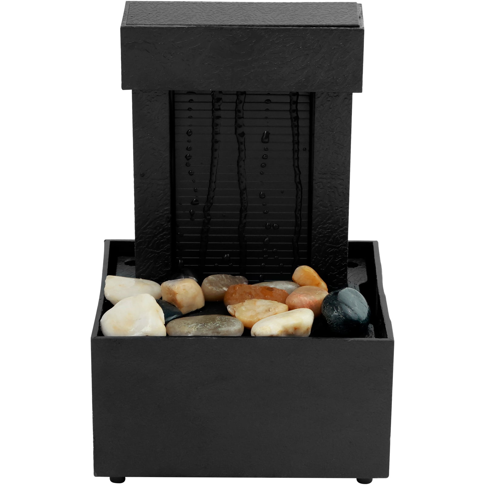 Jokapy Indoor Water Fountain, Tabletop Waterfall Fountain, with Light ...