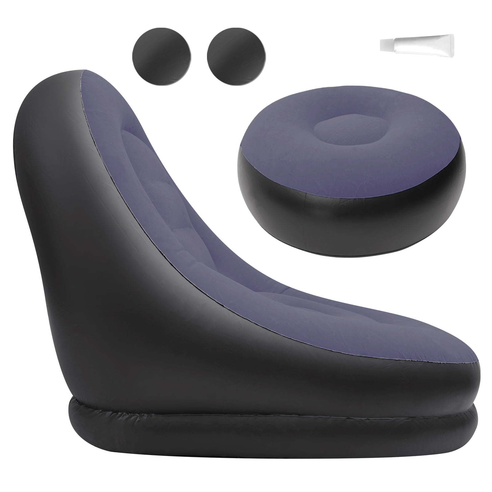 Jokapy Inflatable Sofa with Ottoman Portable Inflatable Couch Foldable ...