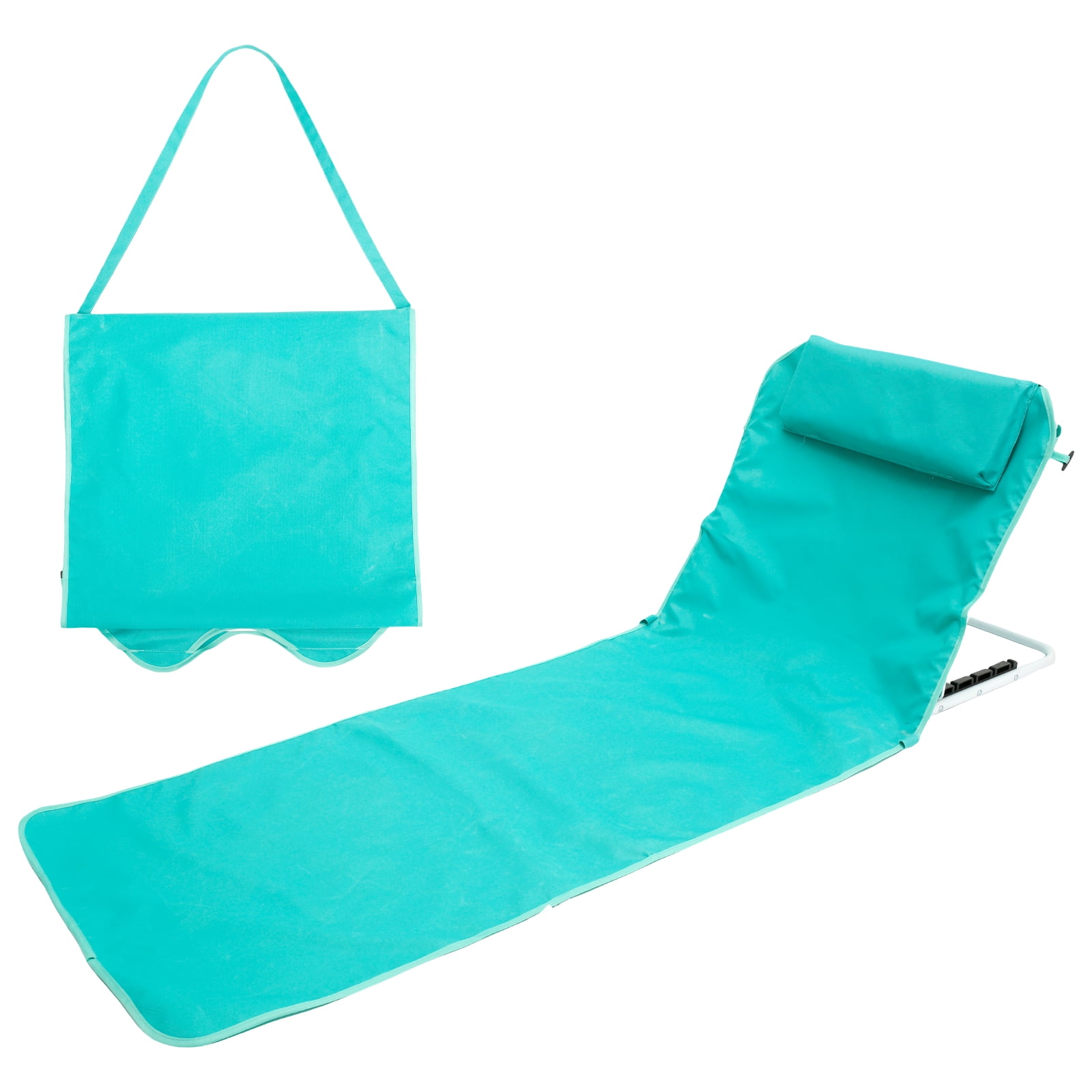 Jokapy Portable Beach Mat Lounge Chair, Folding Beach Chair with ...