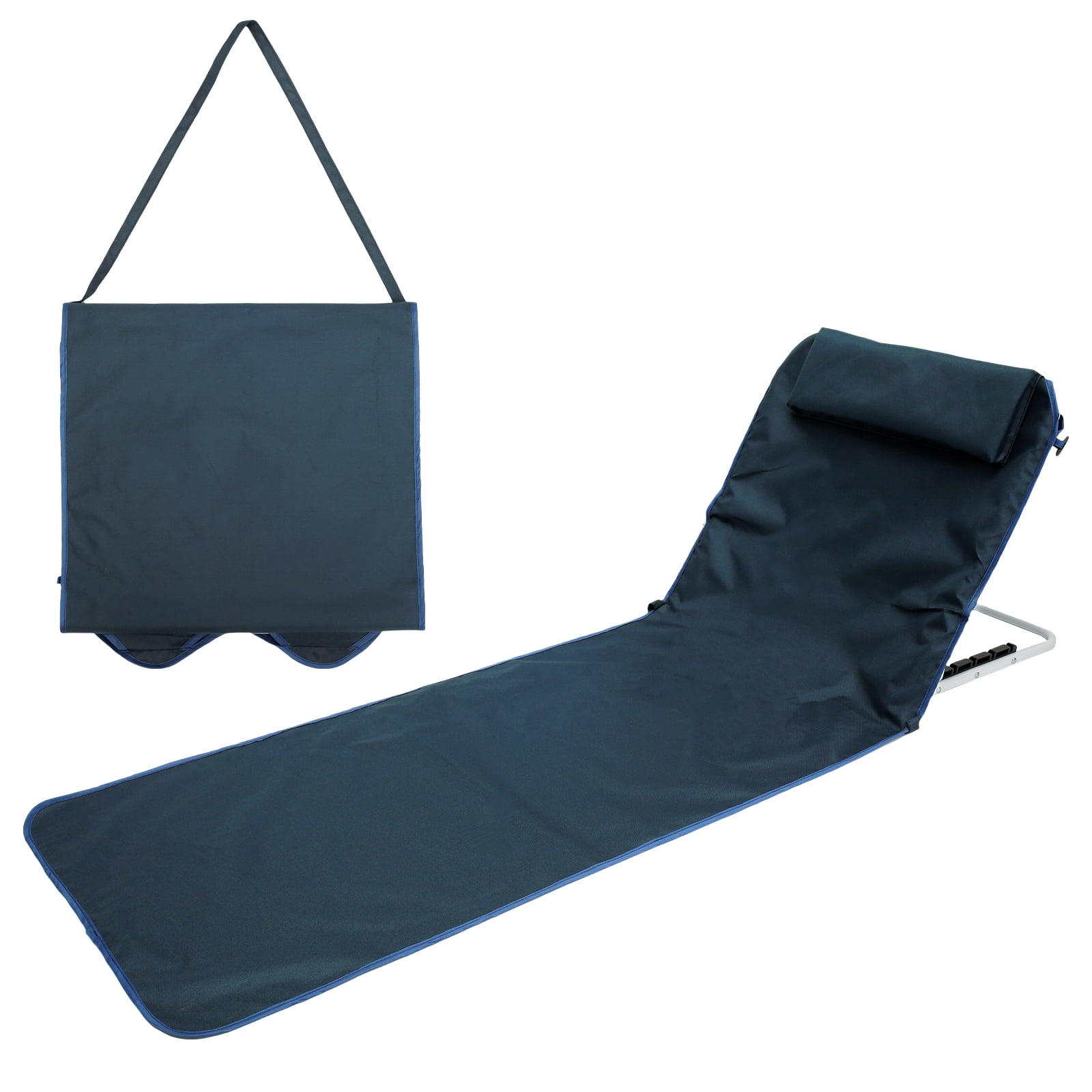 Jokapy Portable Beach Mat Lounge Chair, Folding Beach Chair with ...