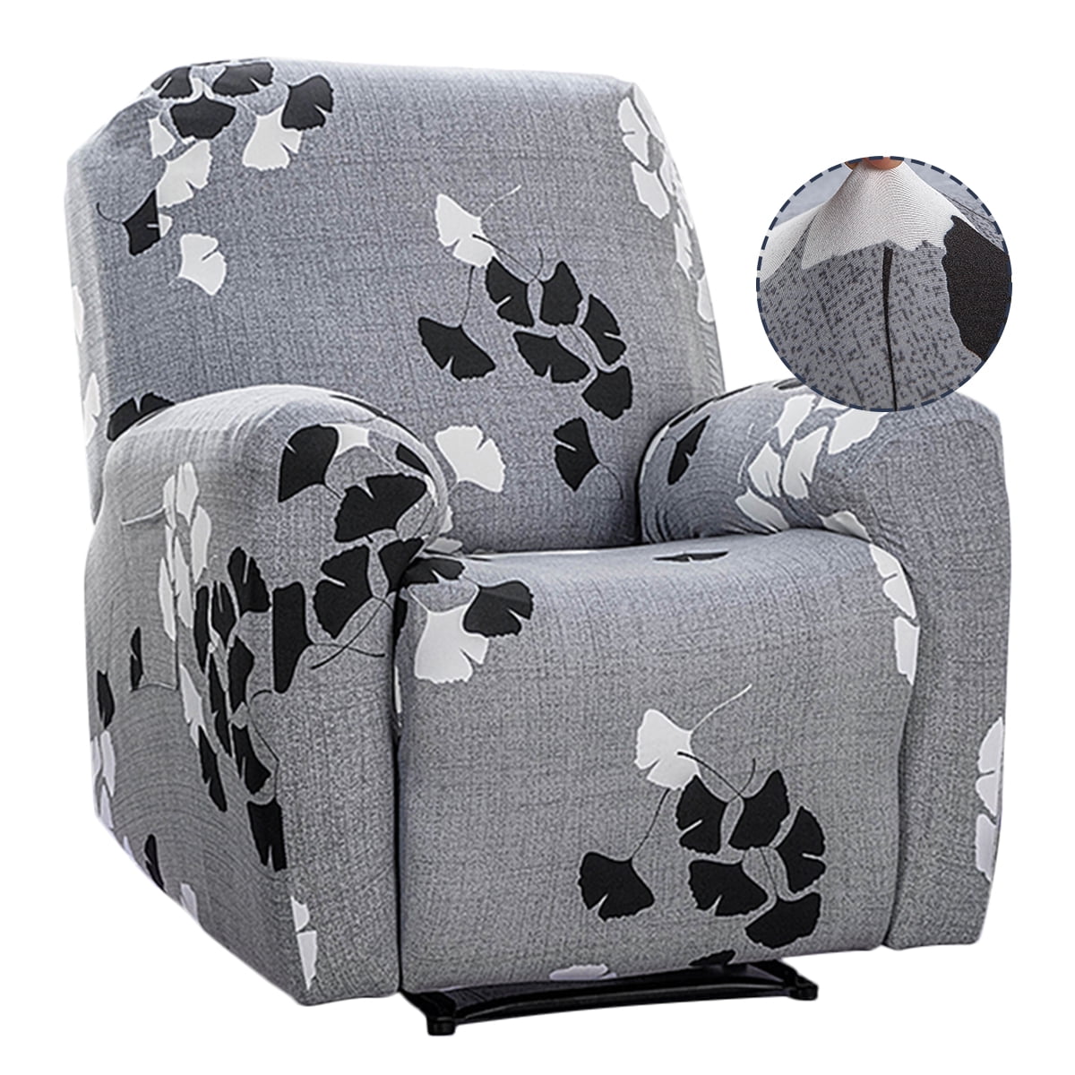 Jokapy Printed Recliner Slipcover Polyester Stretch Furniture Chair ...