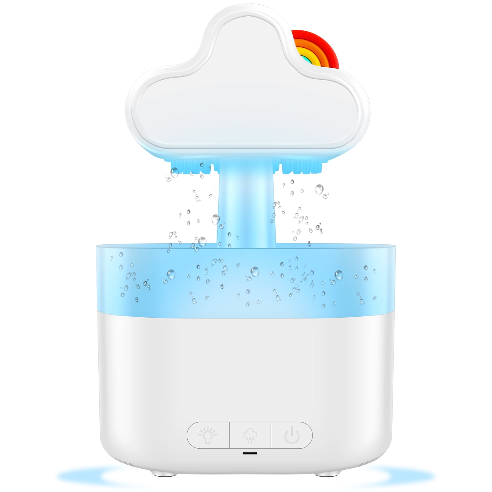 Jokapy Rain Cloud Humidifier Water Drip, 500ml Mushroom Oil Diffuser ...