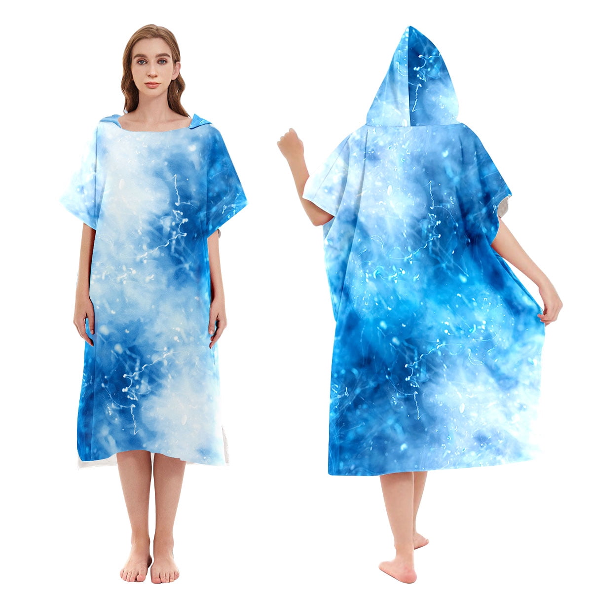 Jokapy Surf Poncho Changing Towel Robe with Hood Quick Dry Microfiber ...