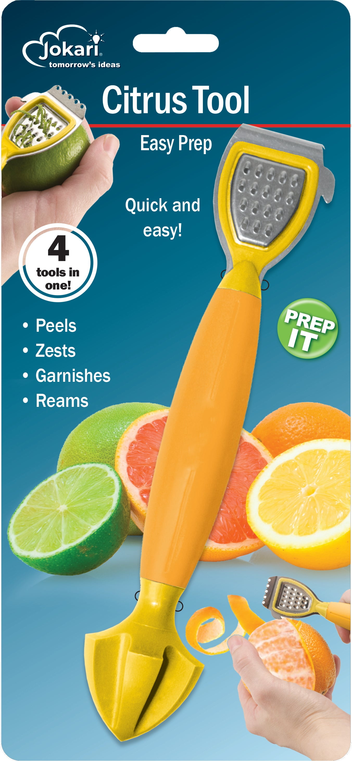 Jokari Citrus Tool Zests Peels and Creates Garnishes from Grapefruit ...